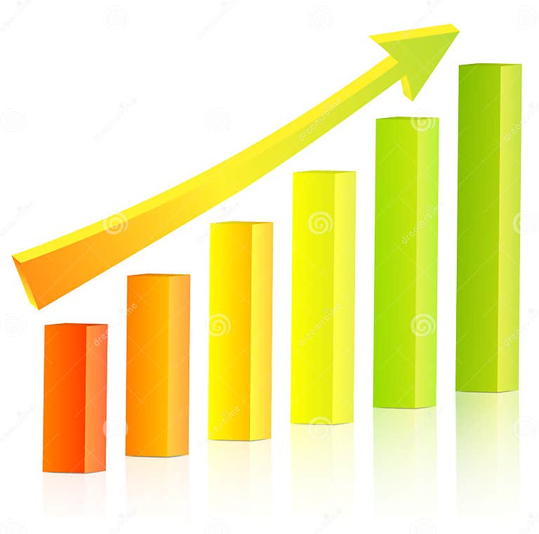 Business chart with arrow stock vector. Illustration of profit - 21220449