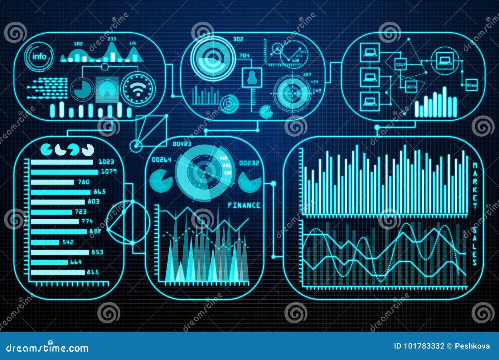 Business Chart Backdrop, Technology and Interface Stock Illustration ...