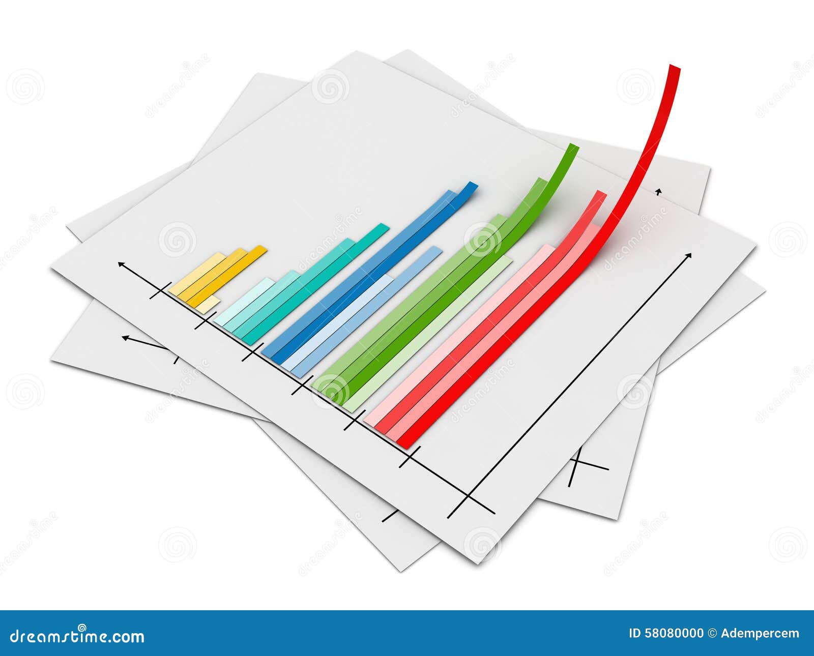 Business chart stock illustration. Illustration of report - 58080000