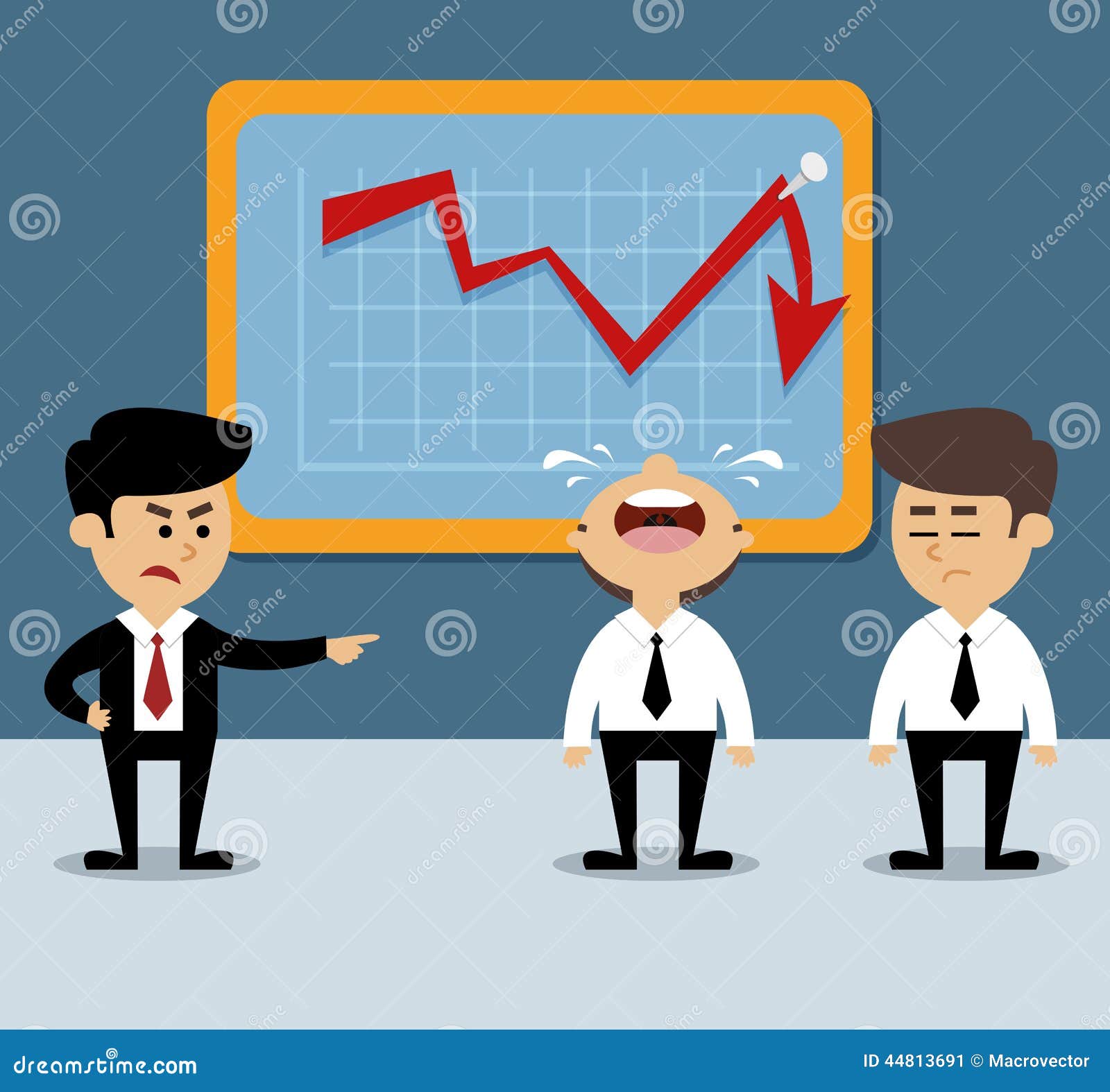 Business chart decrease stock vector. Illustration of graph - 44813691