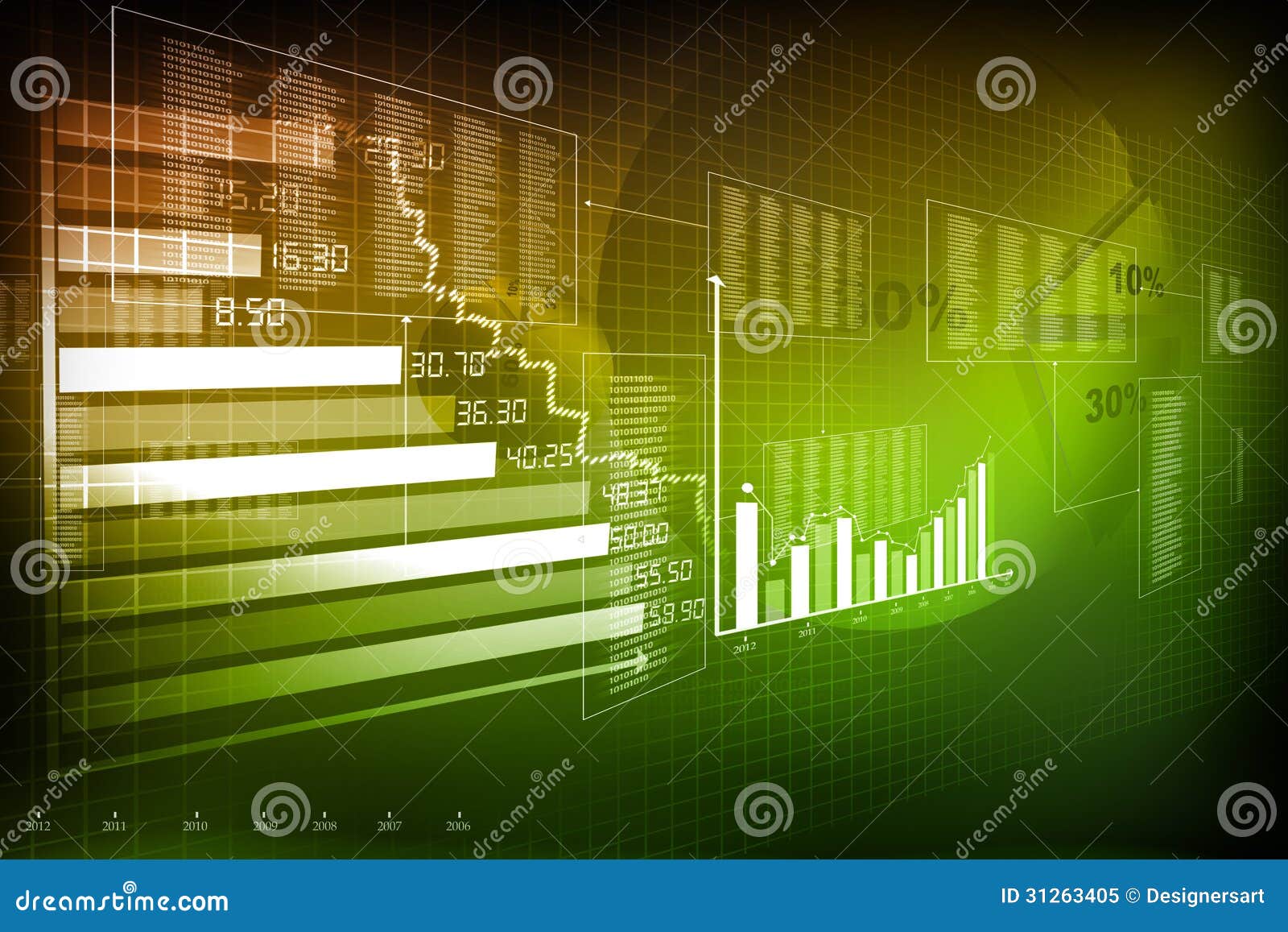 Business chart stock illustration. Illustration of bullet - 31263405