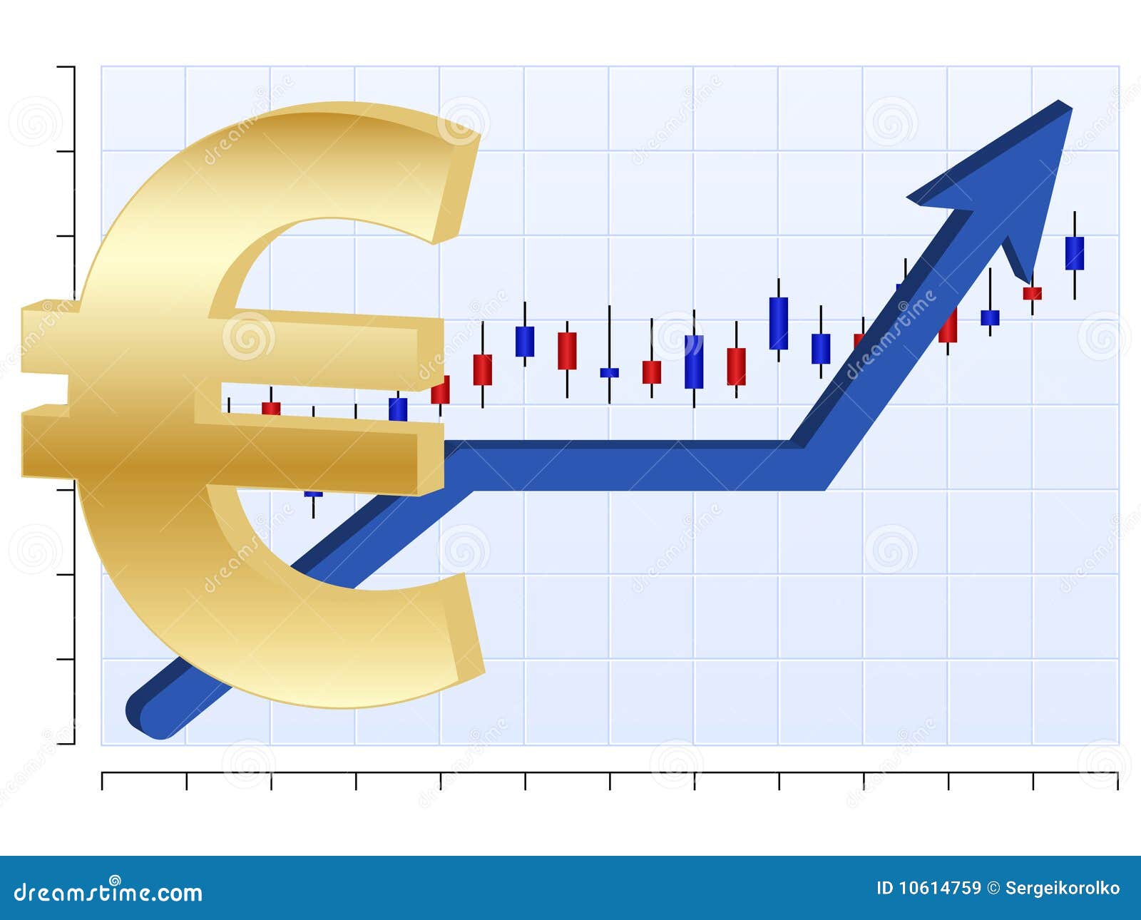 Business chart Euro stock vector. Illustration of hope - 10614759