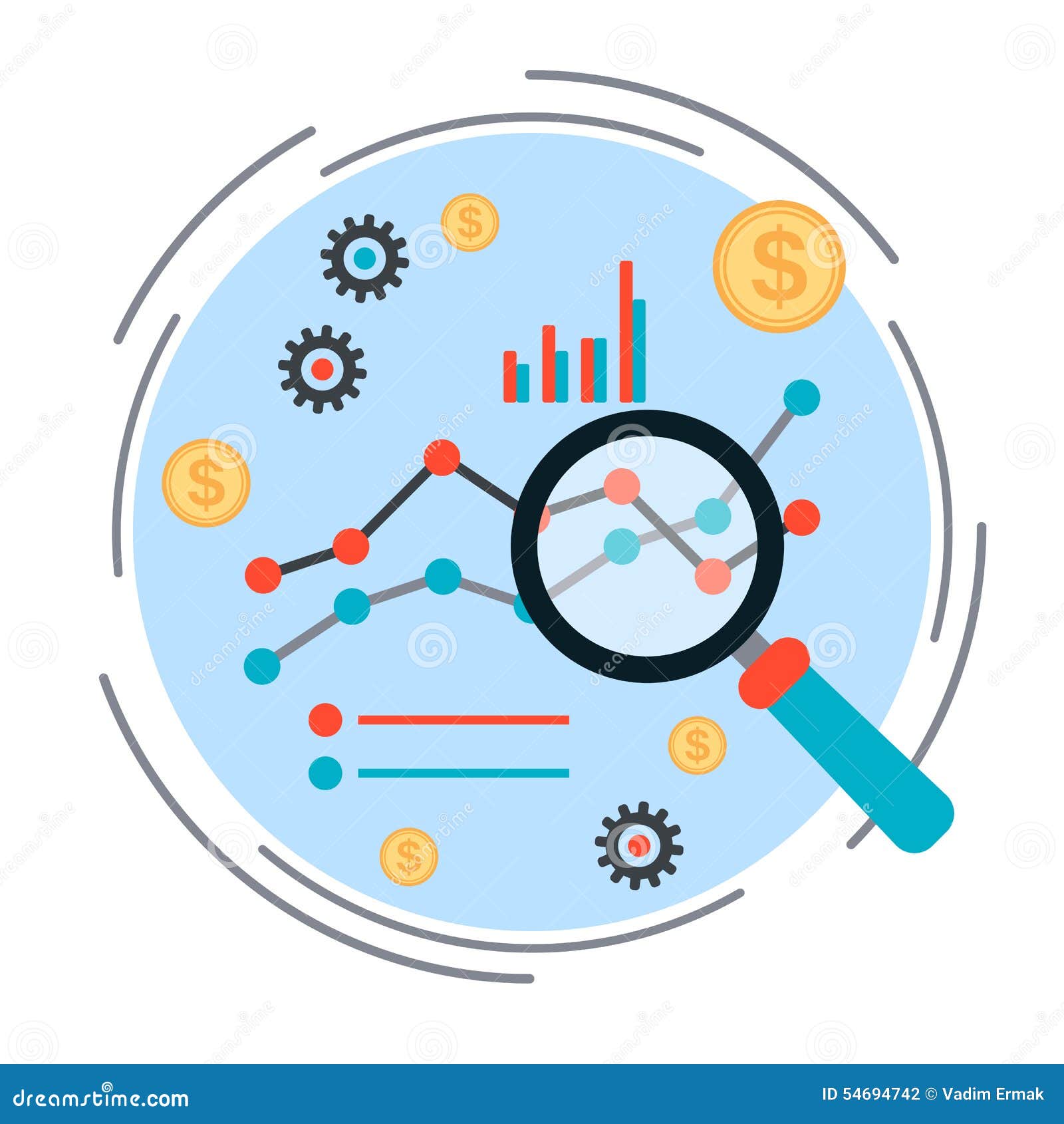 Business Chart, Financial Statistics Vector Concept Stock Vector ... Business Chart, Financial Statistics Vector Concept Stock Vector ...