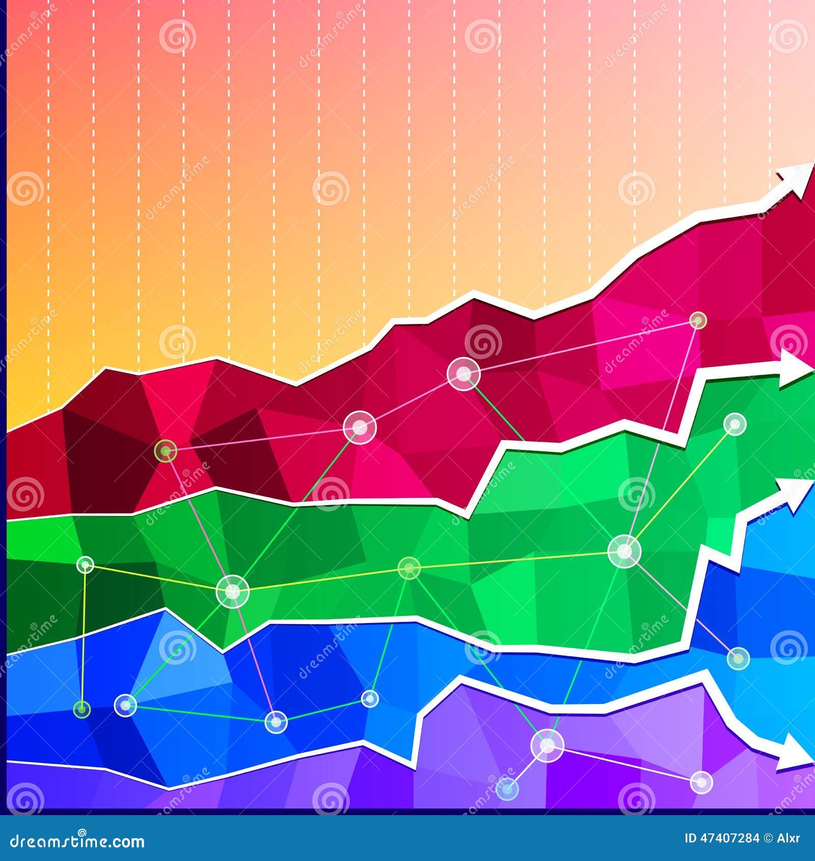 Business Chart Graph Diagram Polygon Stock Vector - Illustration of ...