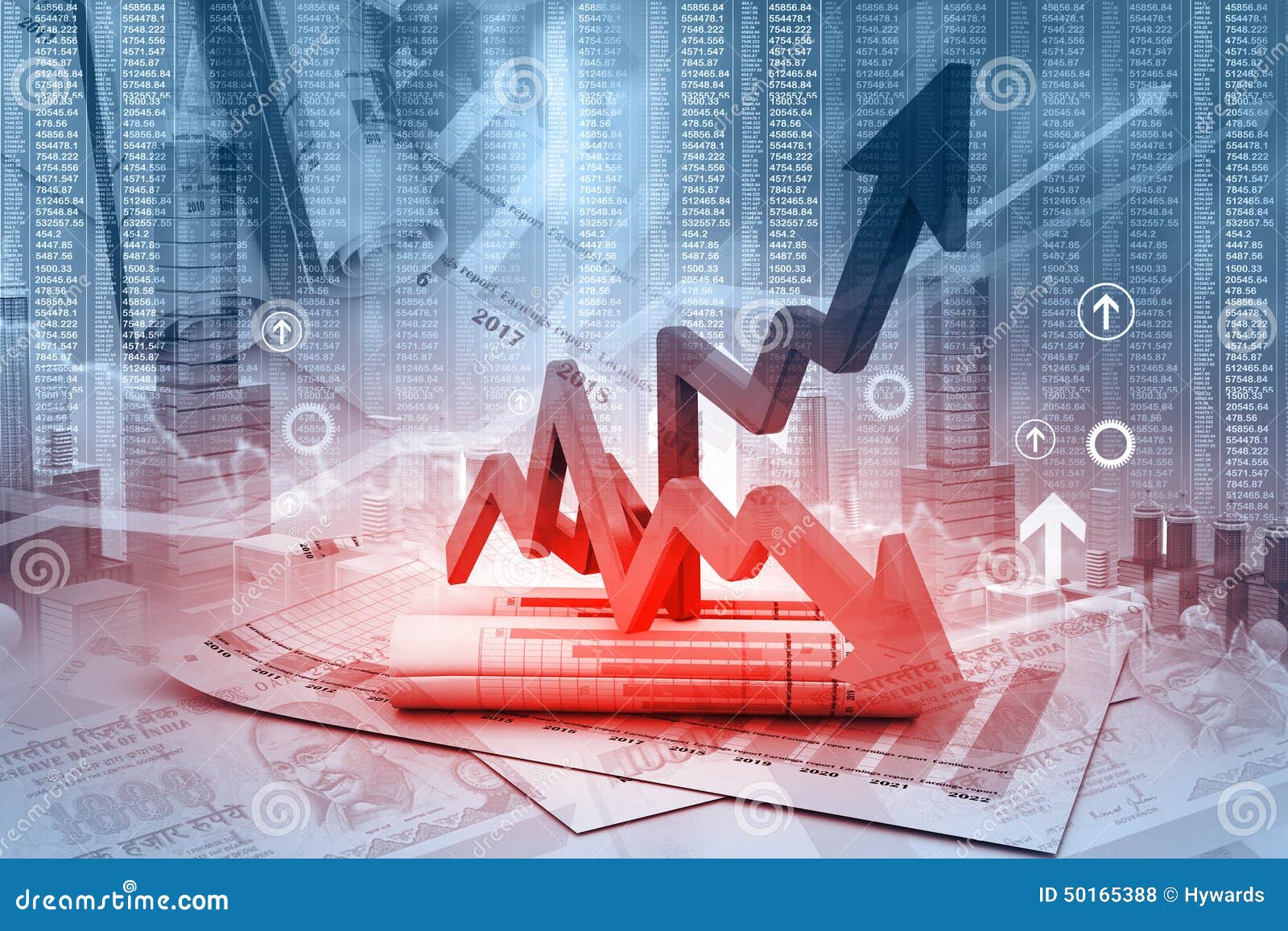 Business chart and graph stock photo. Image of arrow - 50165388