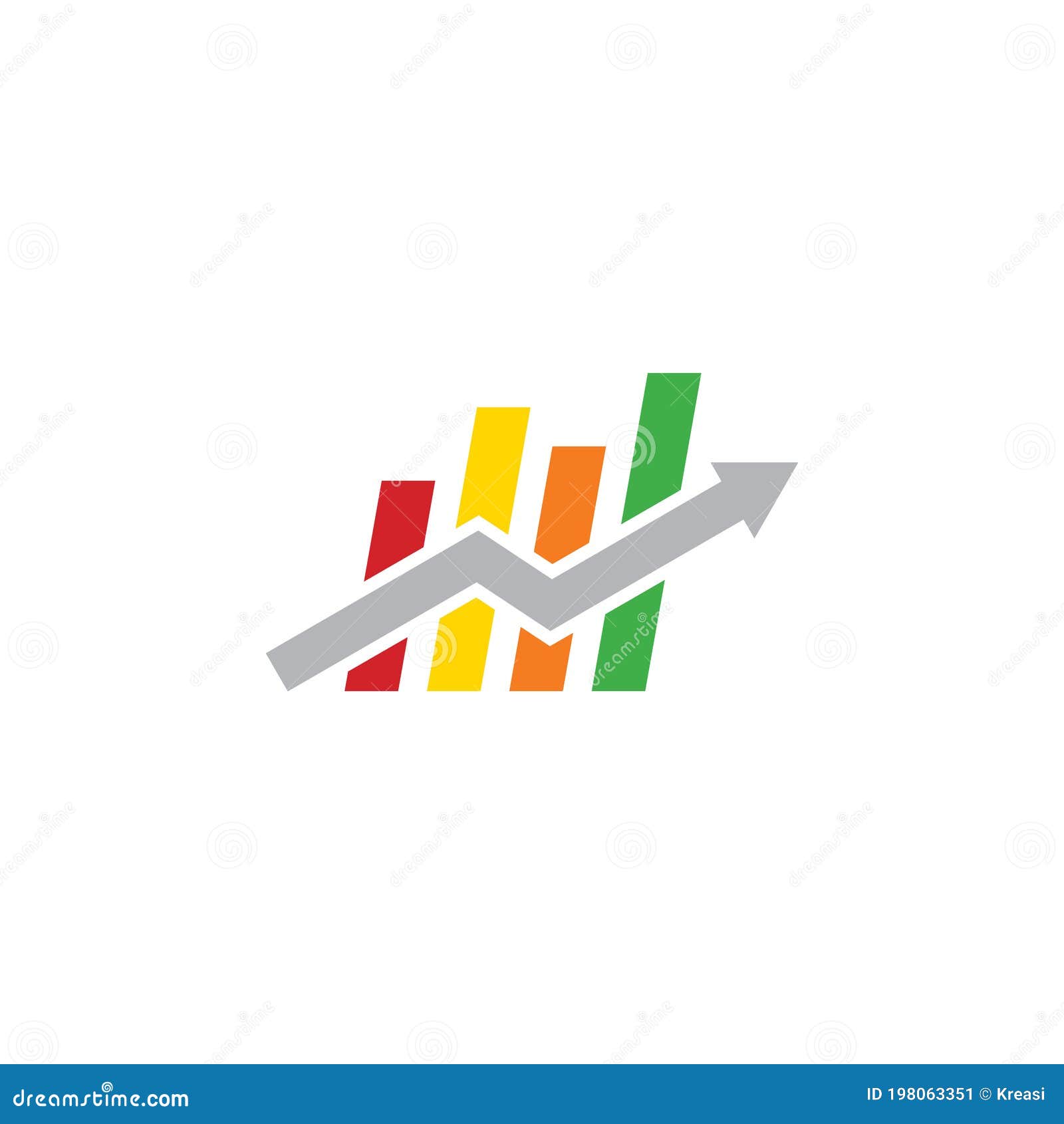 Business Chart Icon Logo Vector Design Stock Vector - Illustration of ...