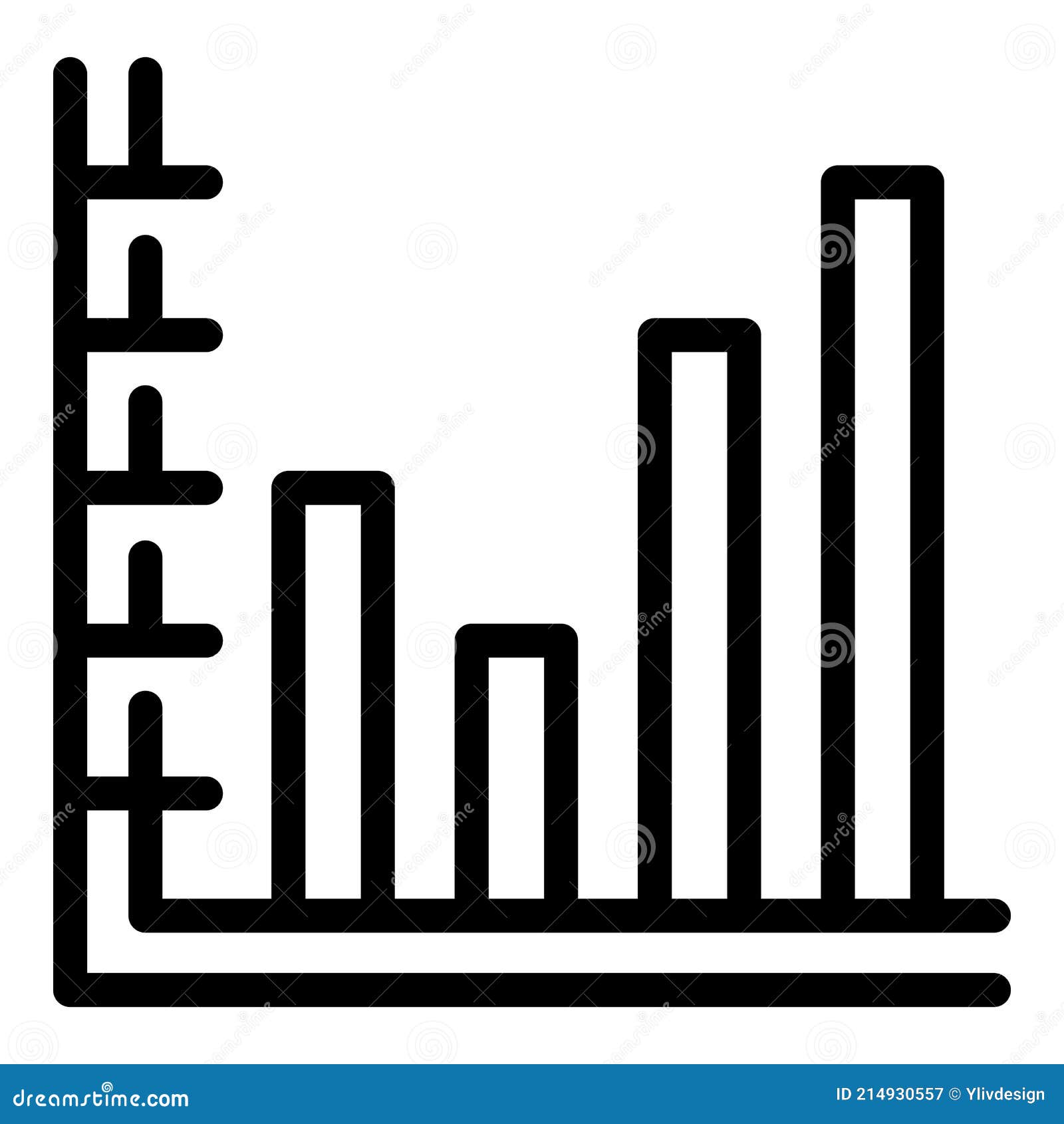 Business Chart Icon, Outline Style Stock Vector - Illustration of line ...