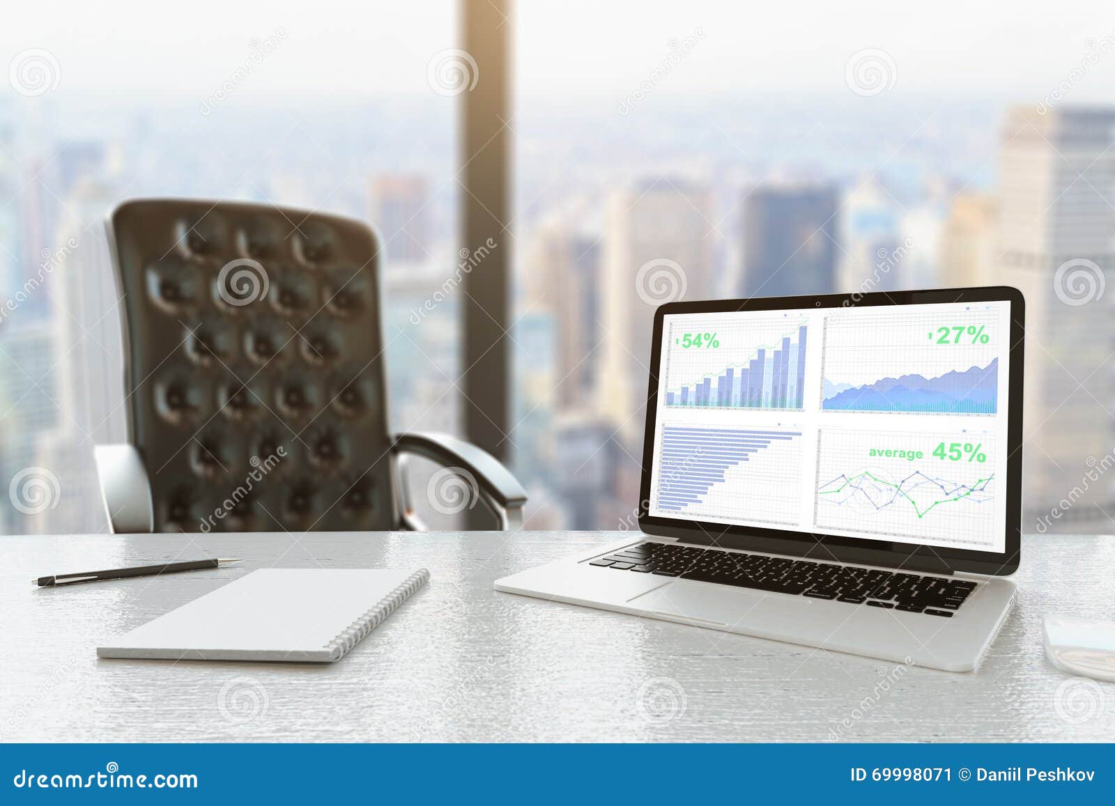 Business Chart Laptop City View Editorial Photo - Image of graph, city ...