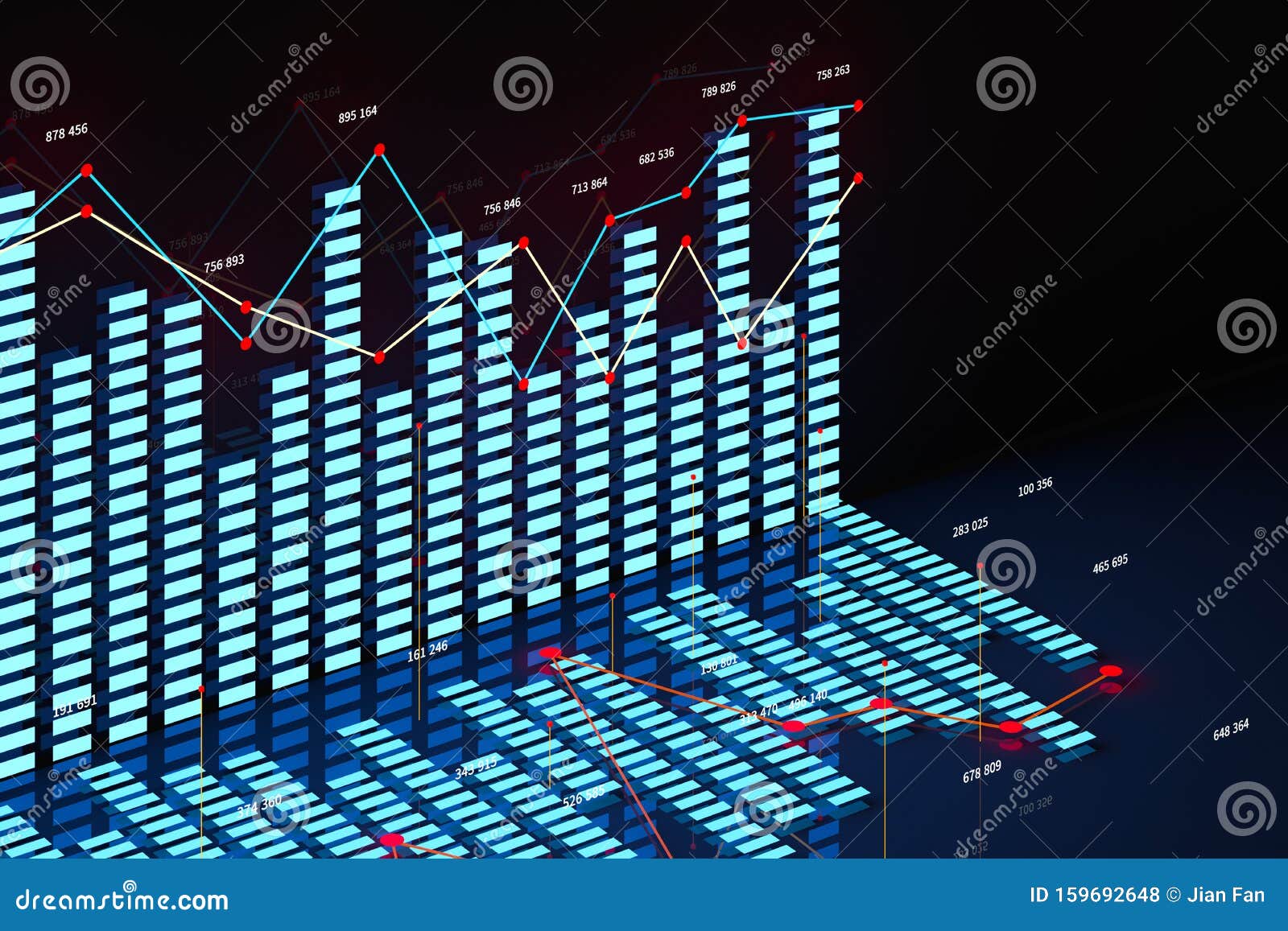 Futuristic Raise Arrow Chart Digital Transformation Abstract Technology ...
