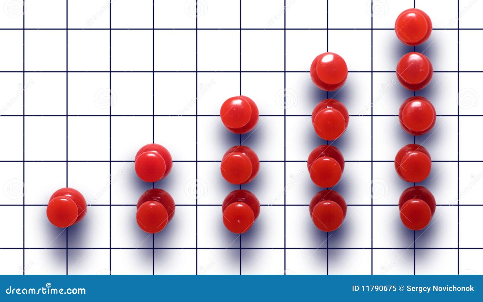 Business Chart Made of the Drawing Pin Stock Illustration ...
