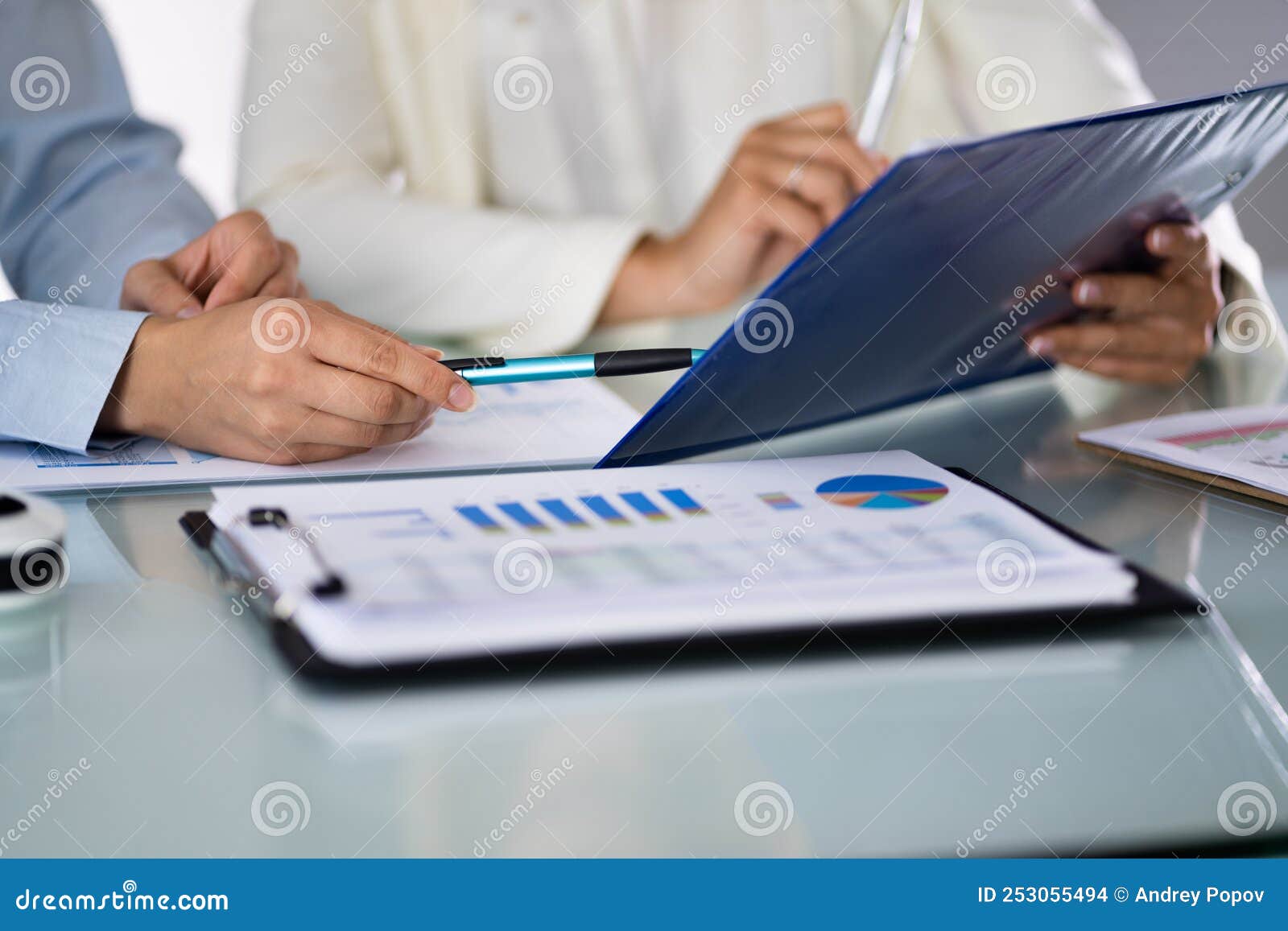 Business Chart Paperwork. Financial Document Stock Photo - Image of ...