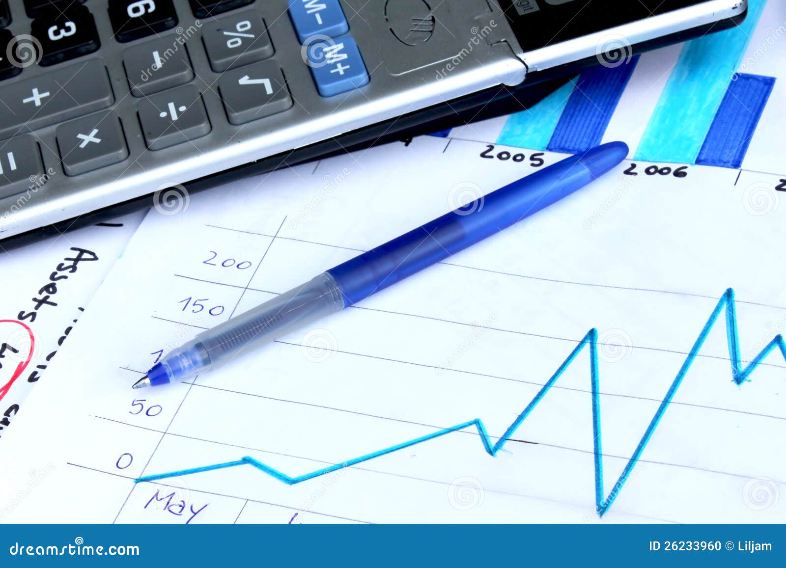 Business Chart Showing Financial Growth Stock Photo - Image of account ...