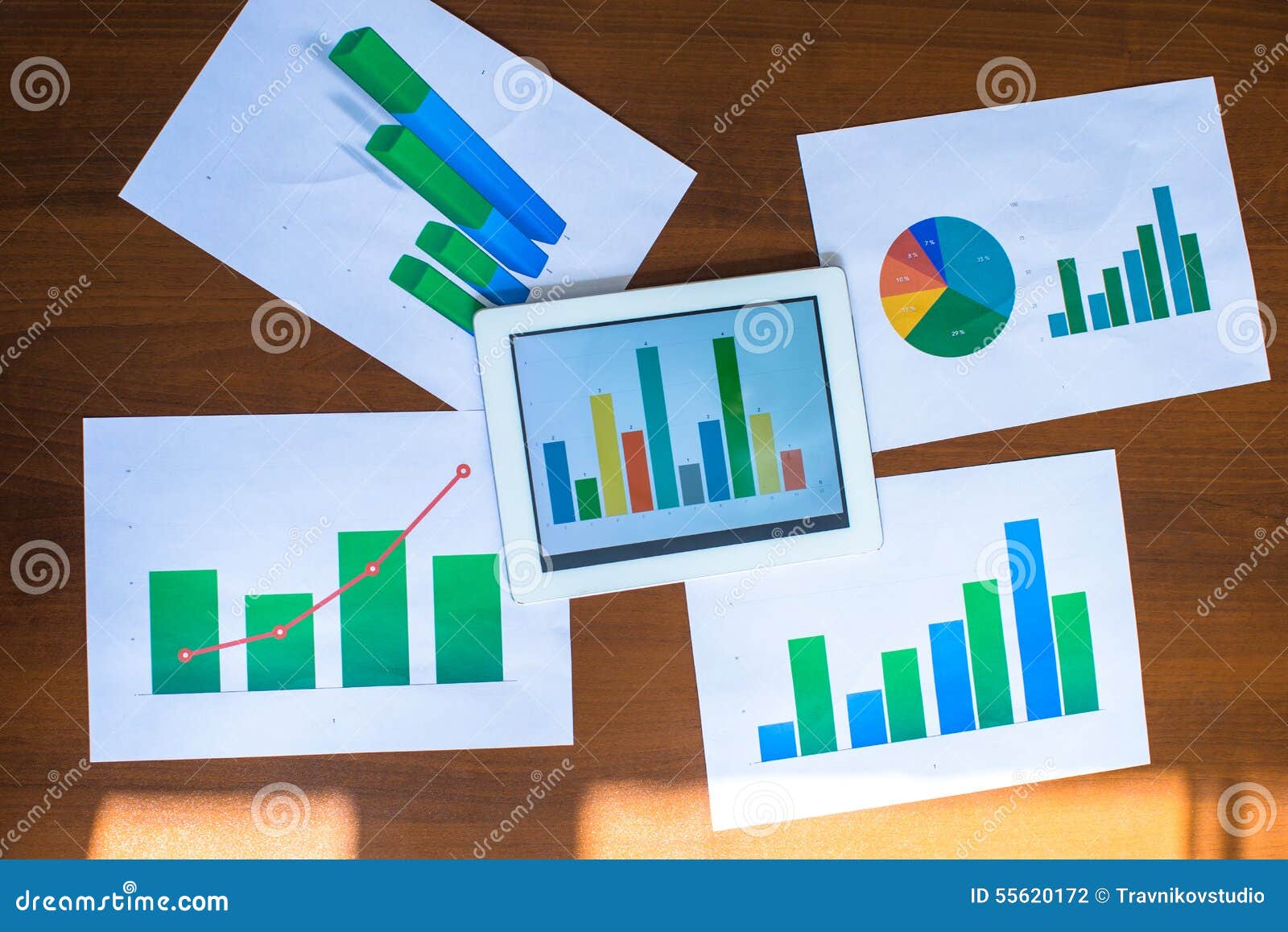 Business Chart Showing Financial Success on Paper Stock Photo - Image ...