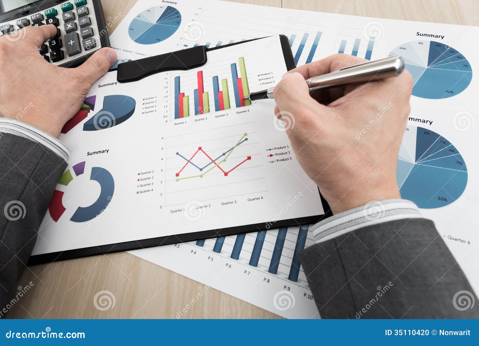 Business Chart Showing Financial Success Stock Photo - Image of annual ...