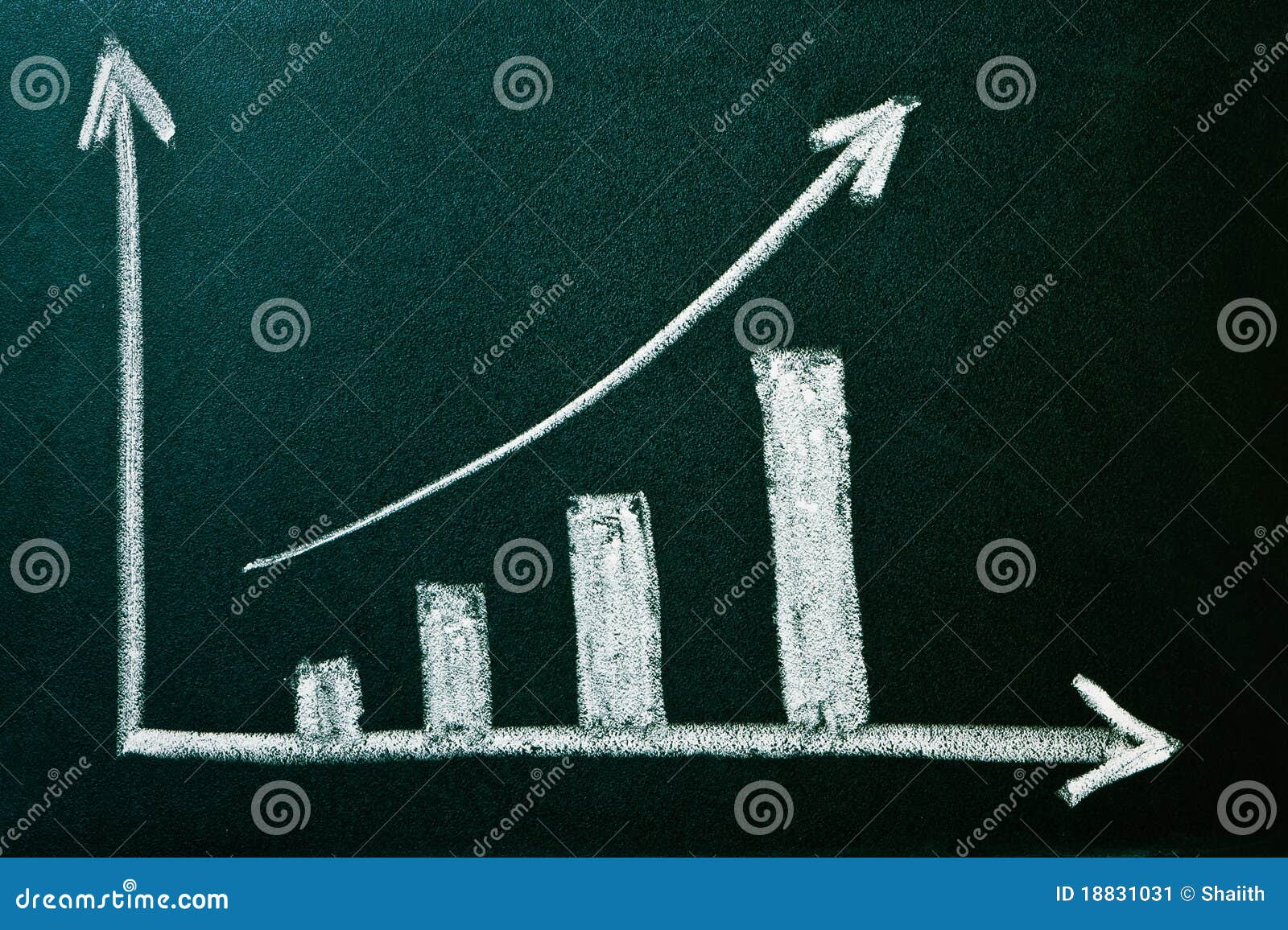 Business Chart Showing Positive Growth Stock Image - Image of education ...