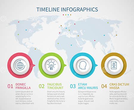 Business Chart Timeline with Process Steps. Vector Progress Flow ...