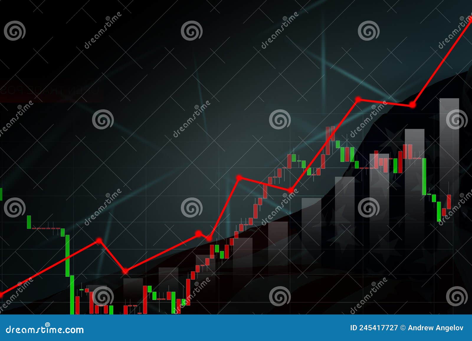 The Business Chart Visual Graphics Report Concept. Stock Image - Image ...