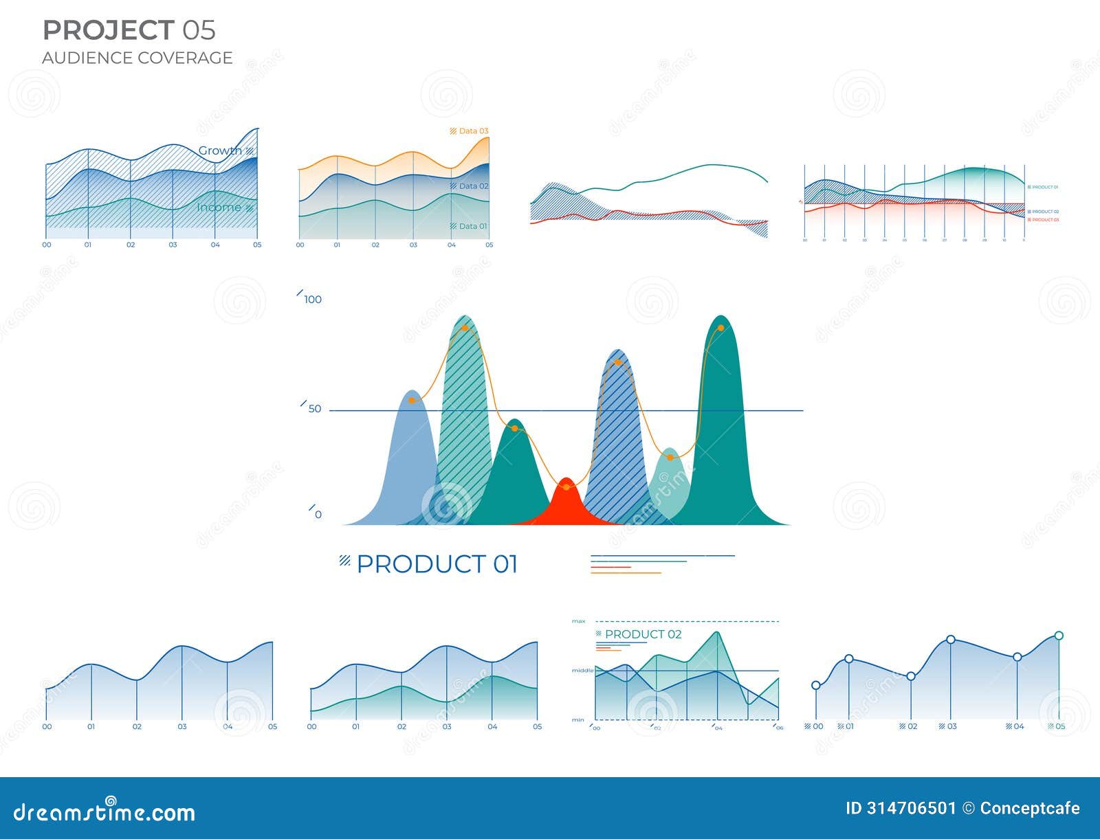 Abstract Elements Business Charts. Abstract Vector Illustration. Stock ...