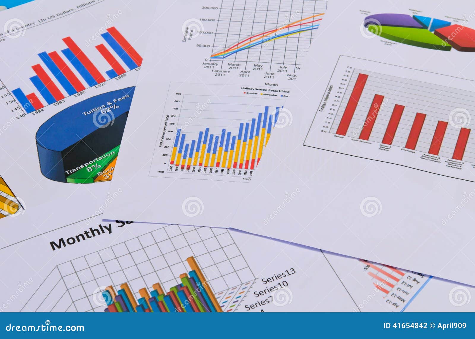 Business charts and graphs stock photo. Image of investment - 41654842