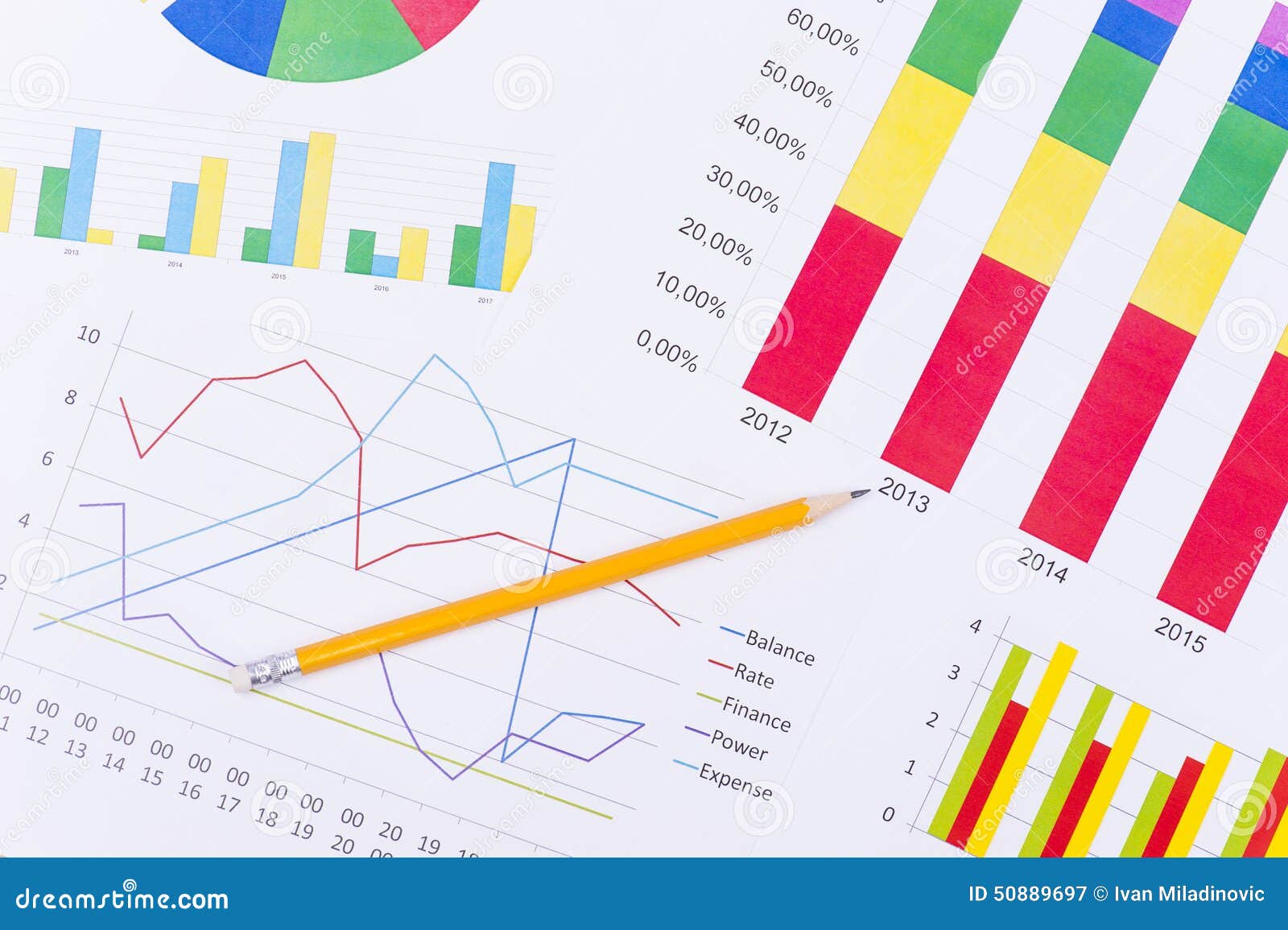 Business Charts and Numbers Stock Image - Image of account, looking ...