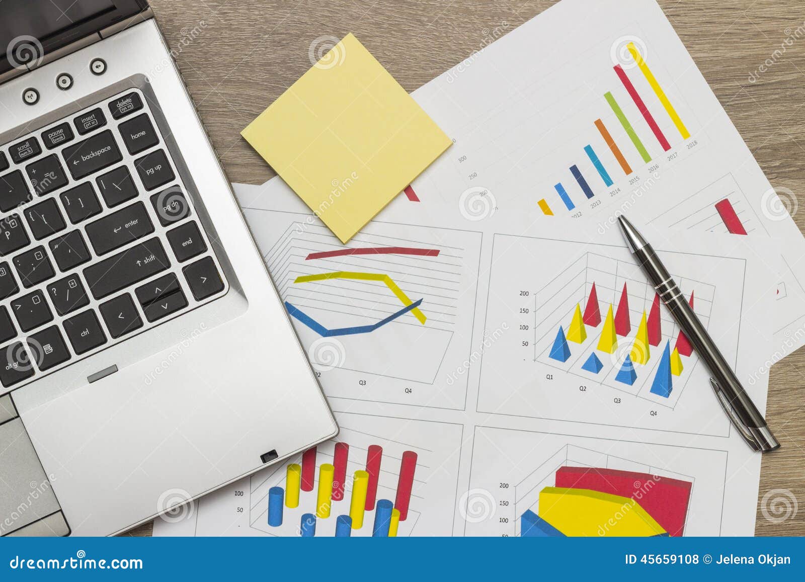 Business Charts stock photo. Image of laptop, internet - 45659108