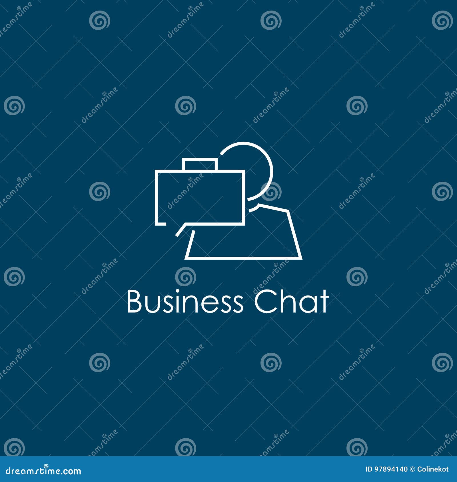 Business Chat Vector Symbol Stock Vector - Illustration of talk ...
