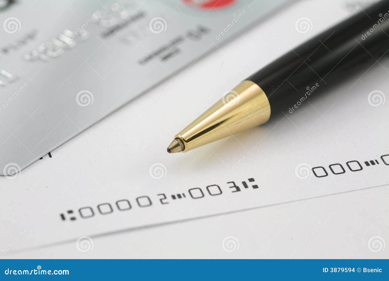 Business Checks with Credit Card Stock Photo - Image of spending ...