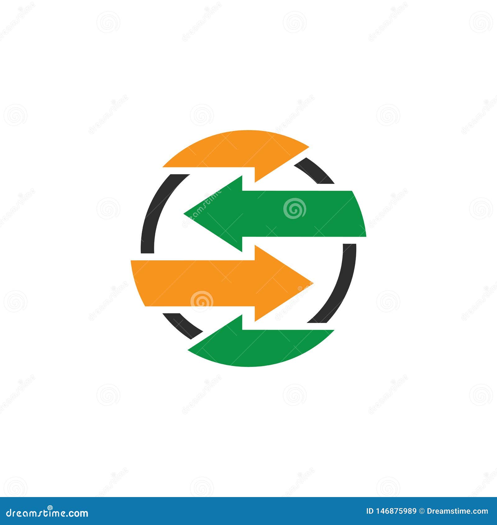 Business Circle Arrow Logo Design Vector Stock Vector - Illustration of ...