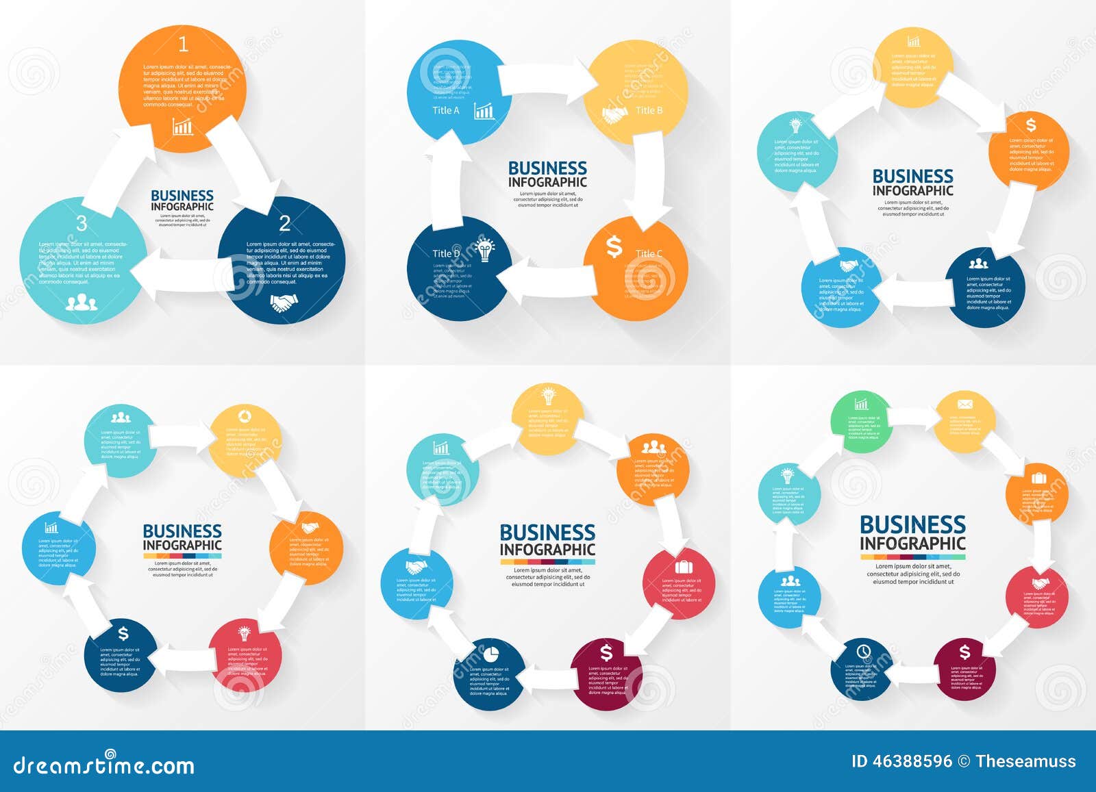 Business Circle Arrows Infographic, Diagram, Graph Stock Vector ...