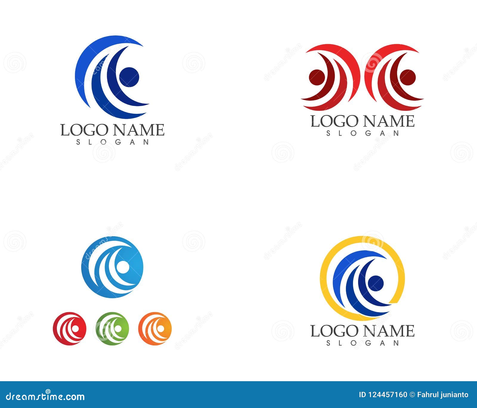 Business Circle Icon Logo Vector Concept Stock Vector - Illustration of ...