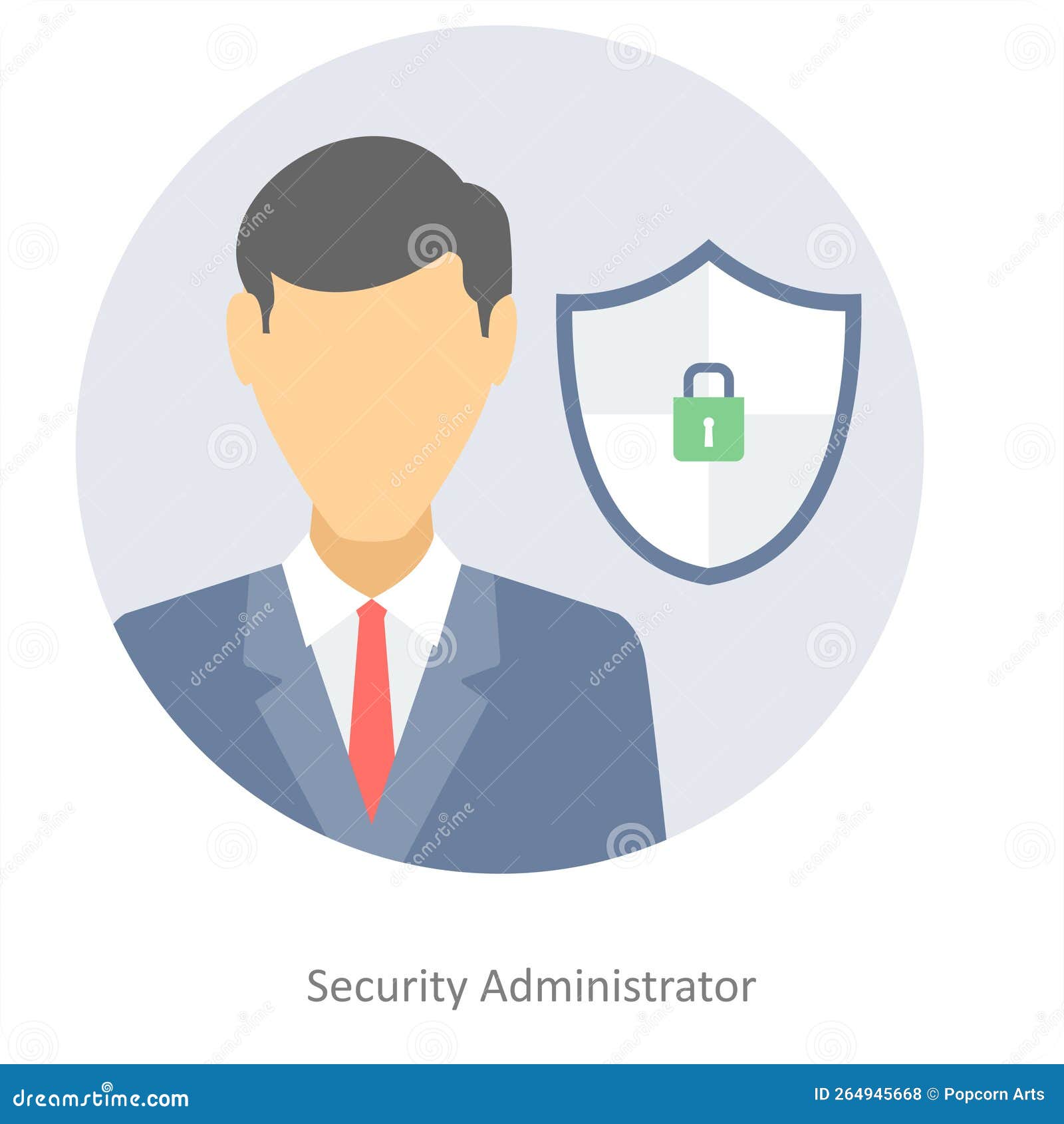 Security Administrator stock vector. Illustration of vector - 264945668