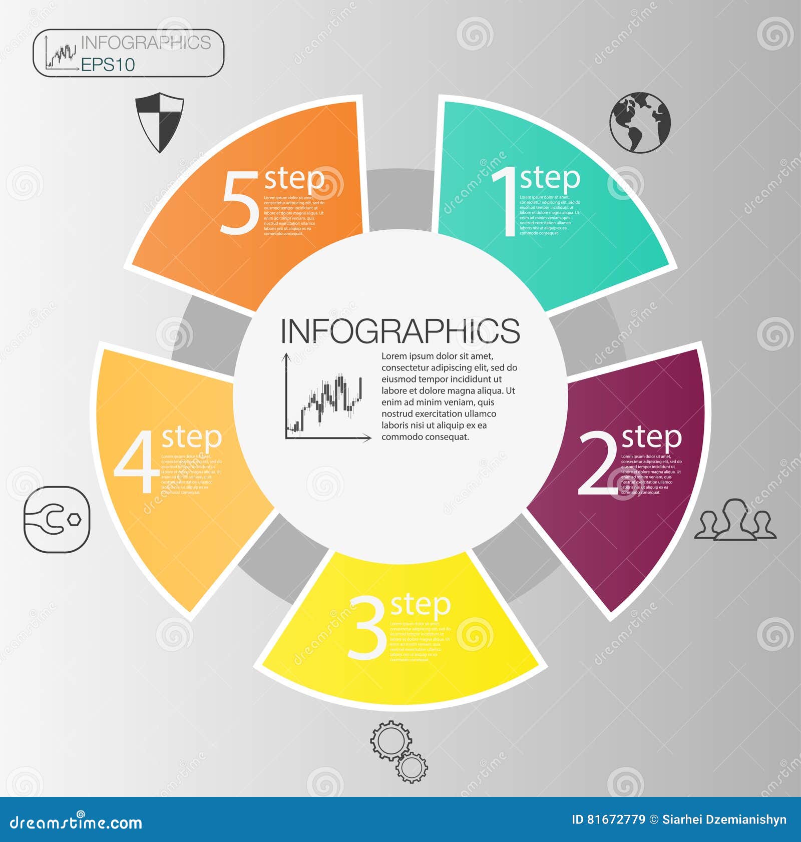 Business Circle Infographic Concept. Vector Circle Elements for ...