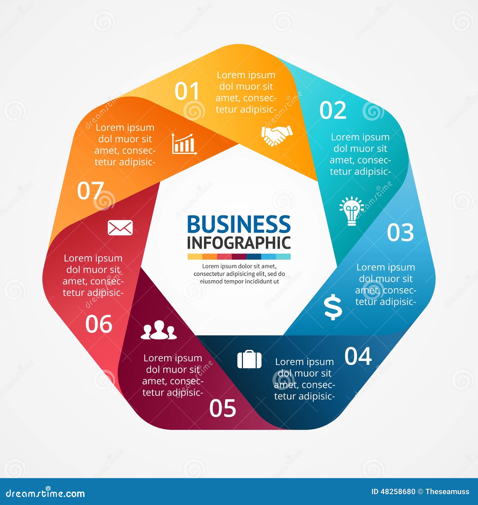Business Circle Infographic, Diagram with Options Stock Vector ...