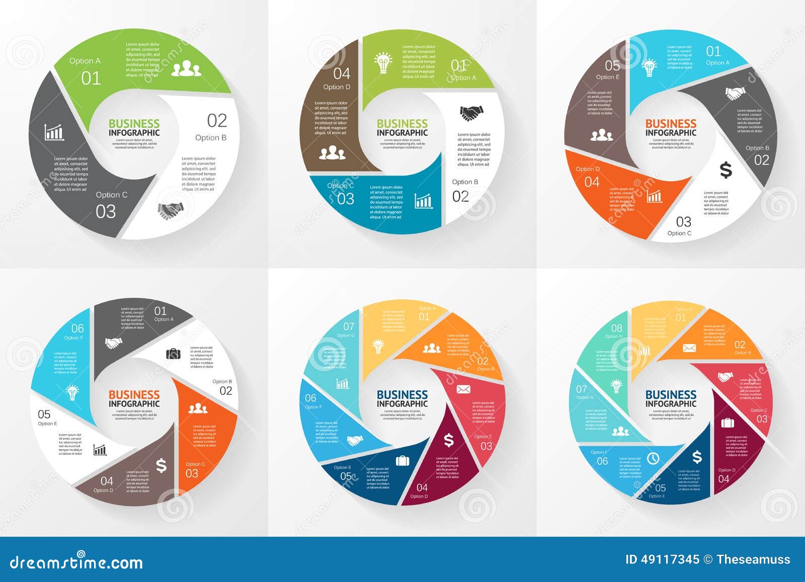 Business Circle Infographic, Diagram with Options Stock Vector ...