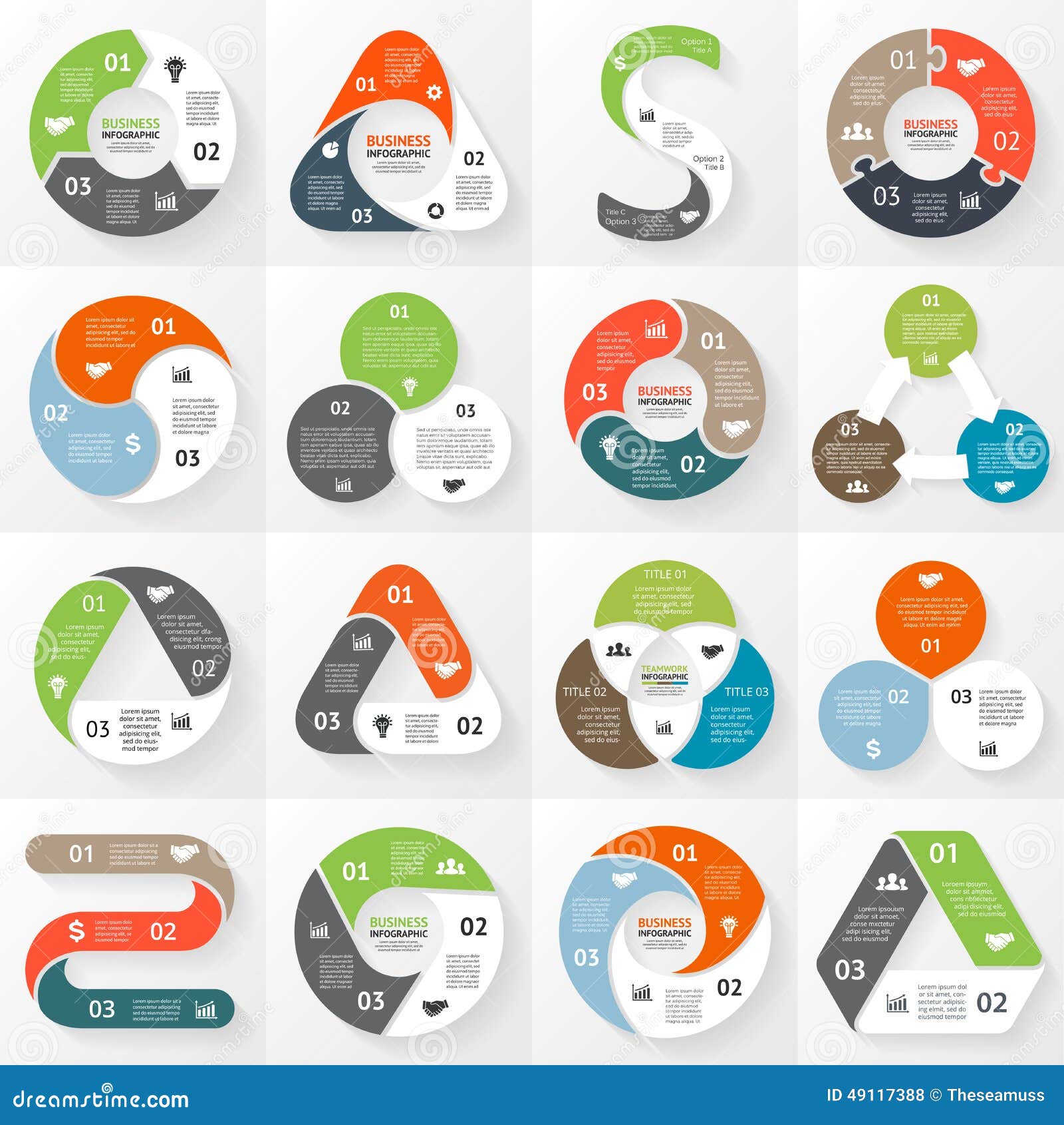 Business Circle Infographic, Diagram with Options Stock Vector ...