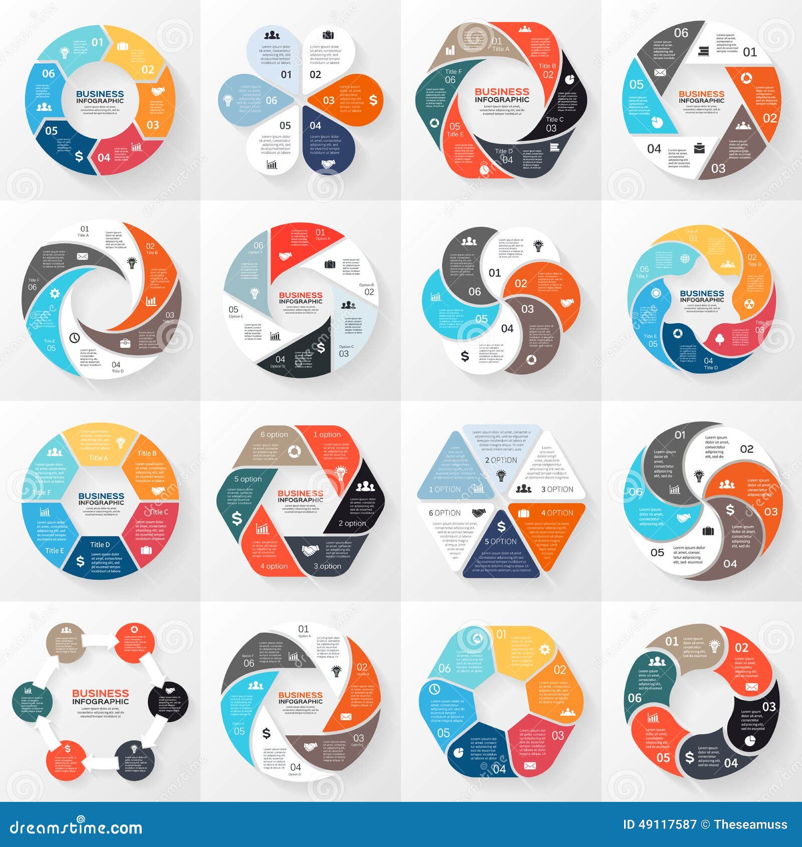 Business Circle Infographic, Diagram with Options Stock Vector ...
