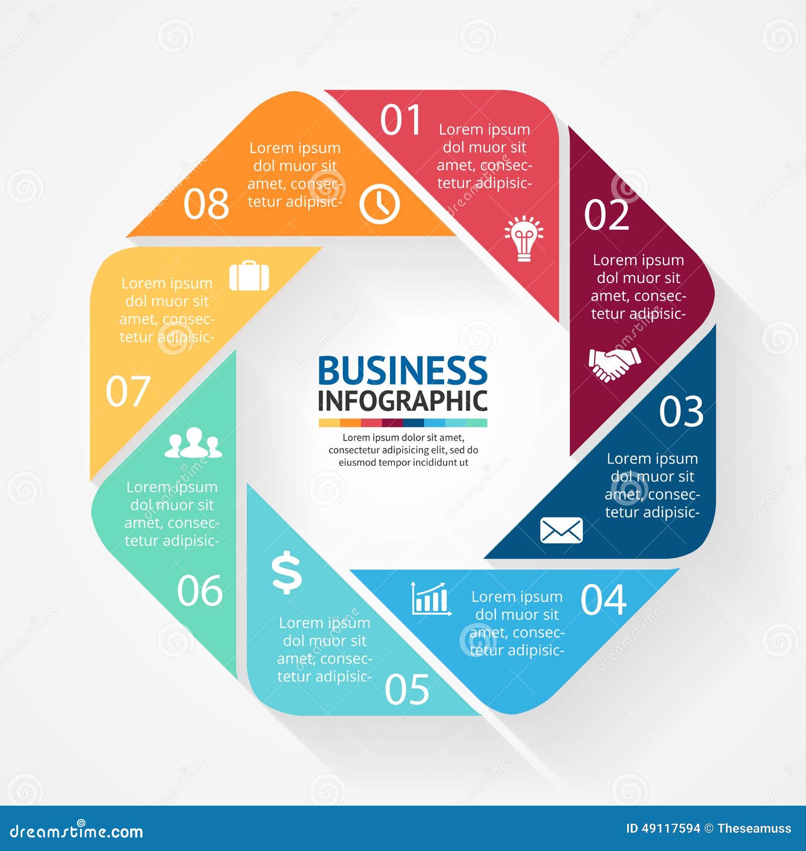 Business Circle Infographic, Diagram with Options Stock Vector ...