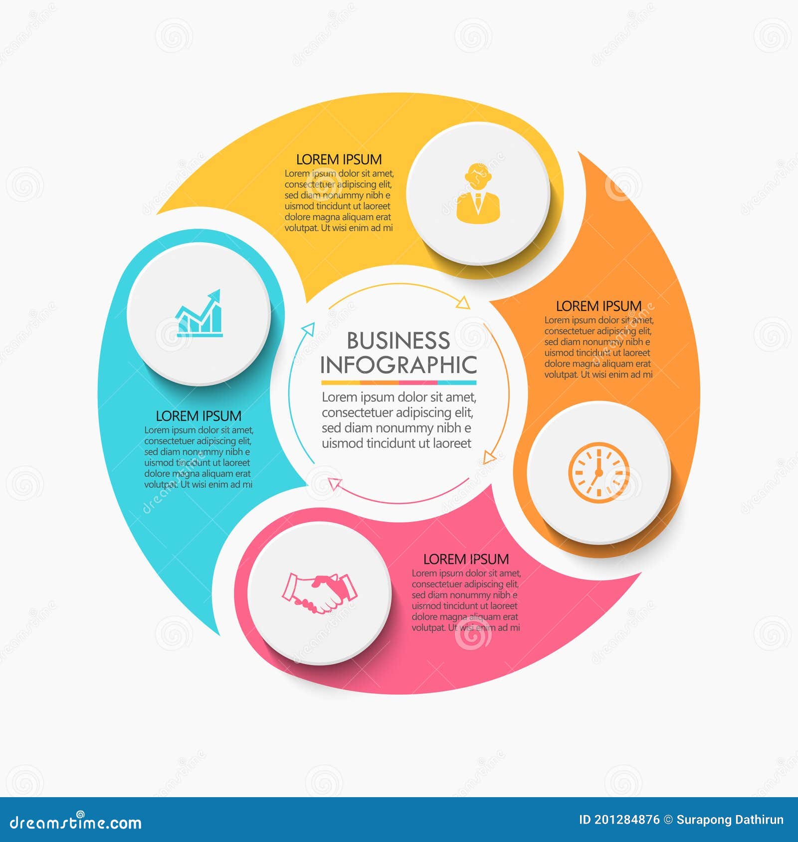 Business Circle. Timeline Infographic Icons Designed for Abstract ...