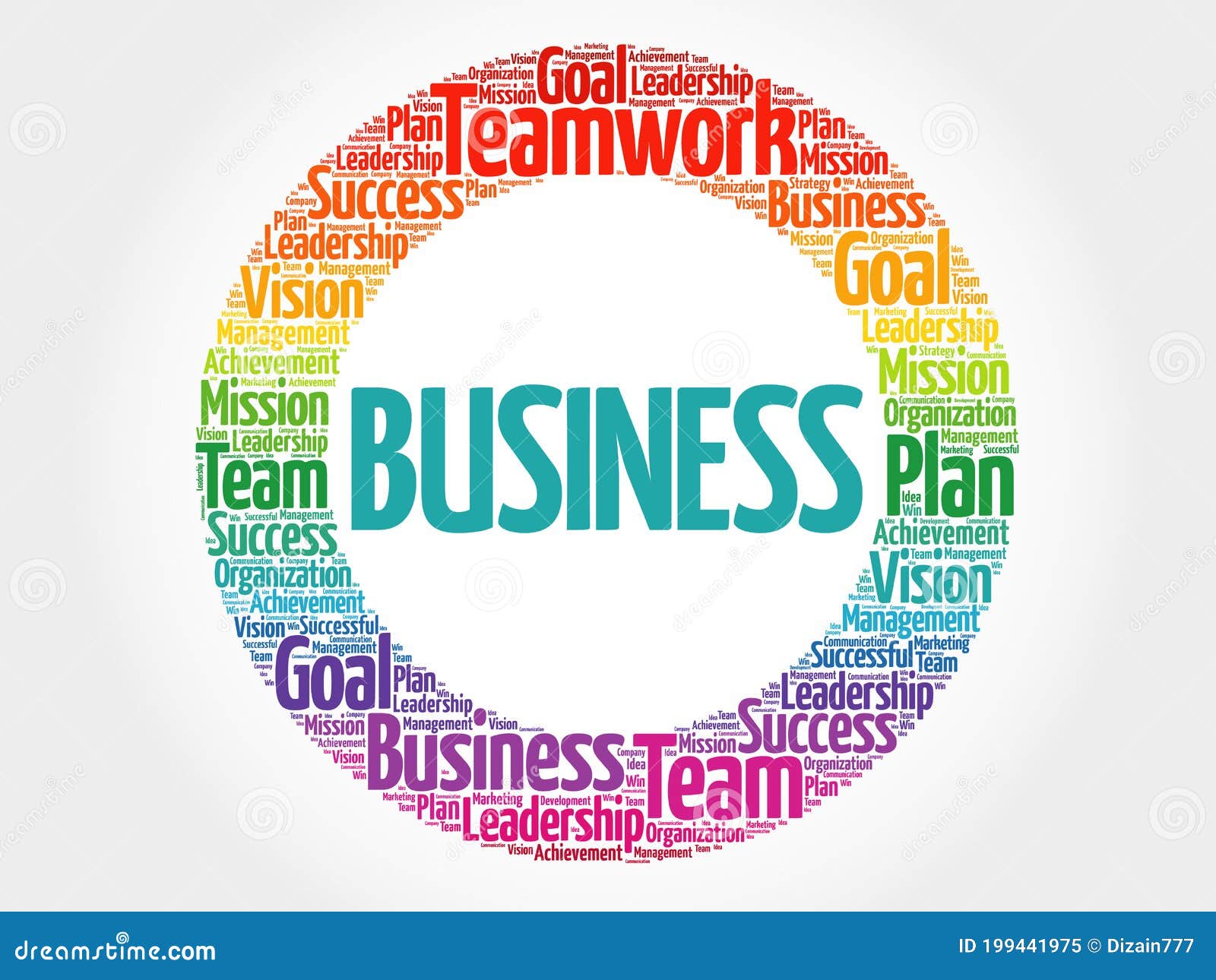 Business circle word cloud stock illustration. Illustration of concept ...