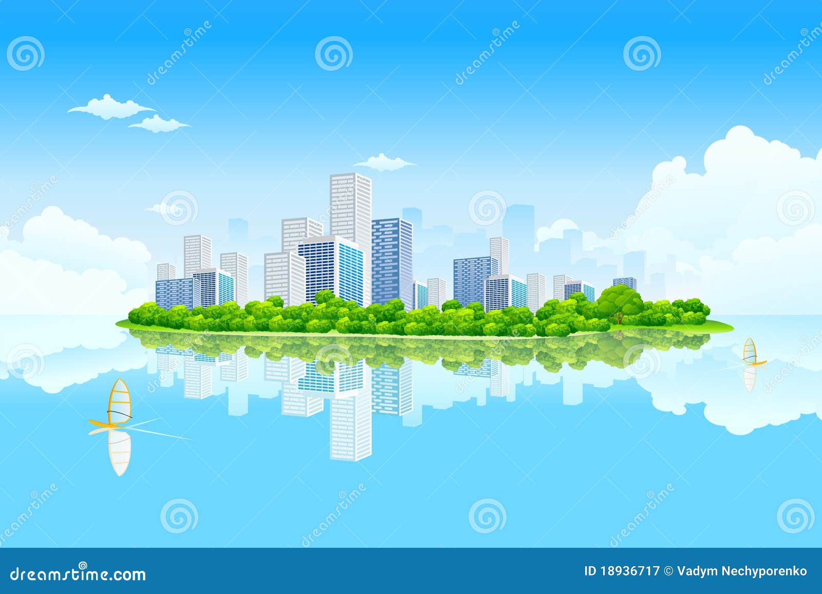 Business City Landscape stock vector. Illustration of plant - 18936717