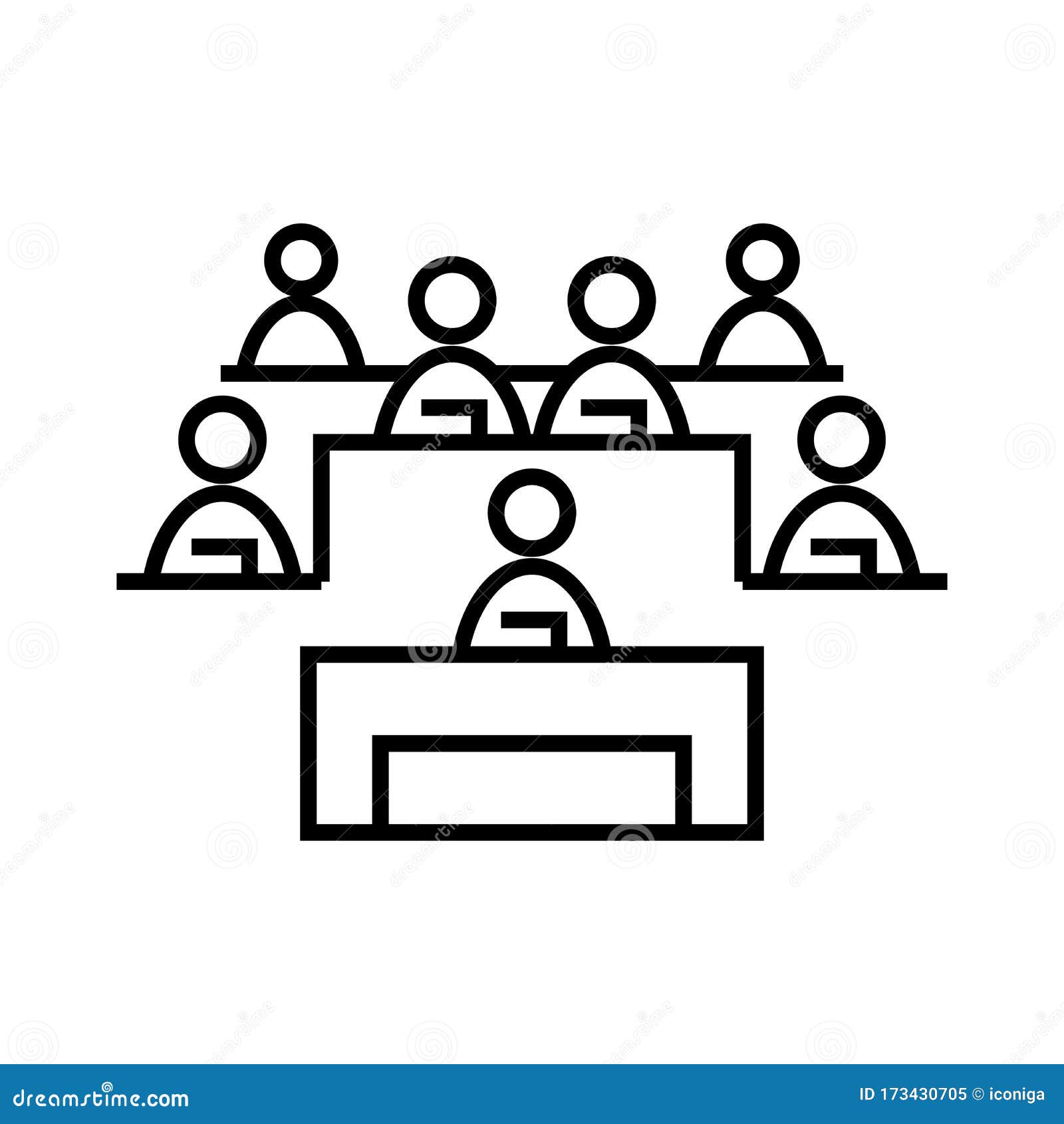 Business Class Line Icon, Concept Sign, Outline Vector Illustration ...