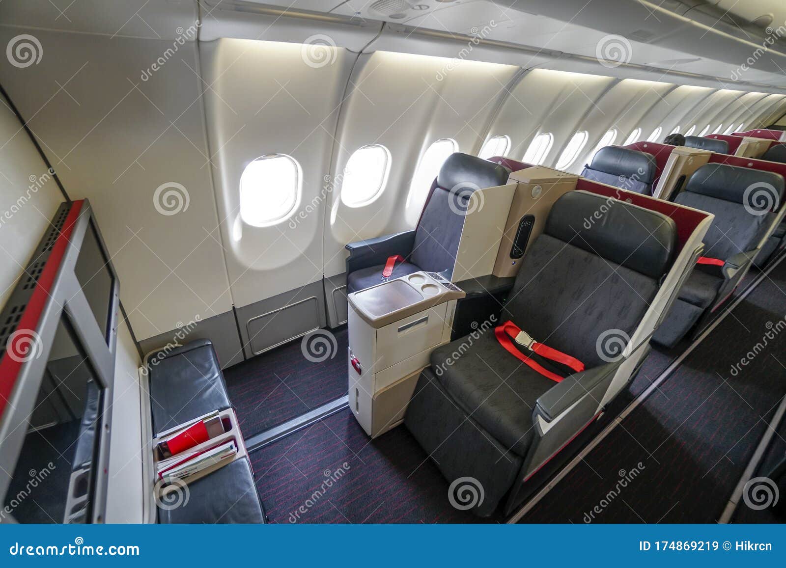 Business Class Passenger Section Editorial Stock Image - Image of ...