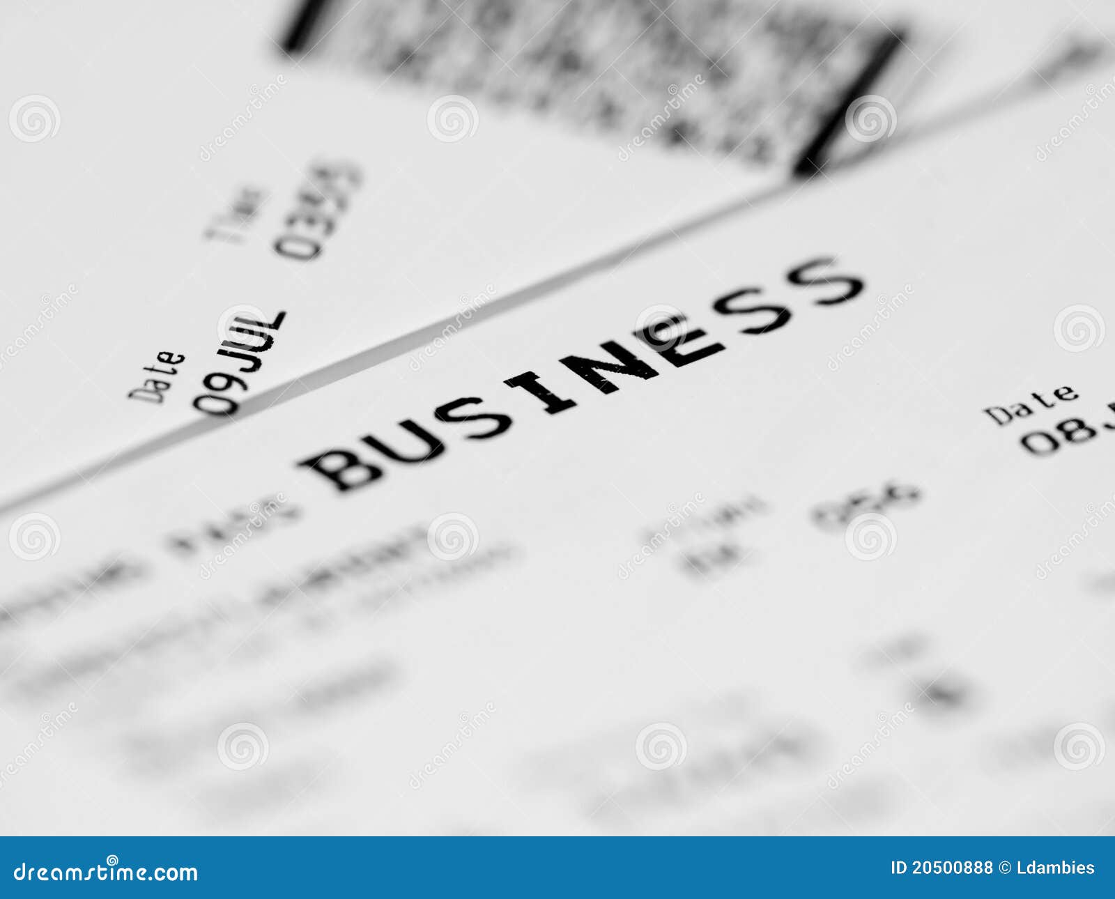 Business class ticket stock photo. Image of pass, class - 20500888