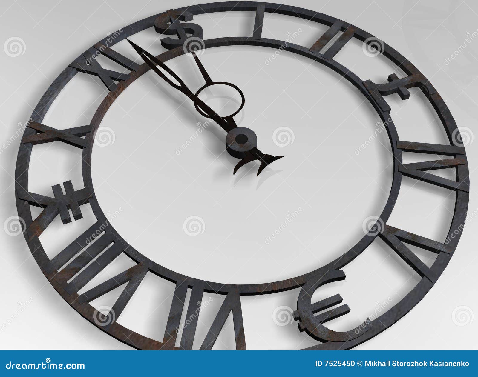 Business clock stock illustration. Illustration of profit - 7525450
