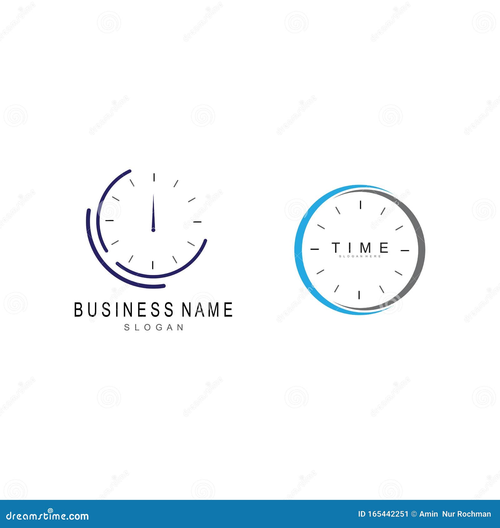 Business Clock Logo Template Vector Icon Stock Illustration ...