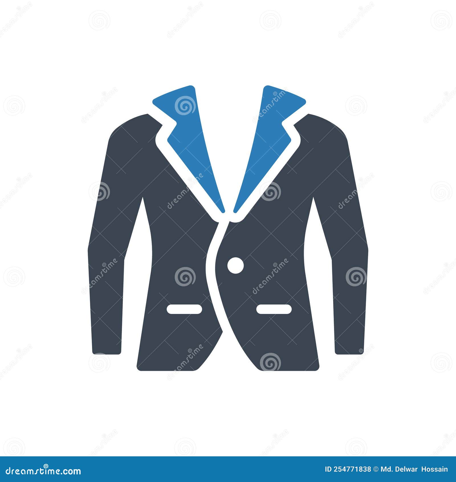 Business clothes icon stock vector. Illustration of clothing - 254771838