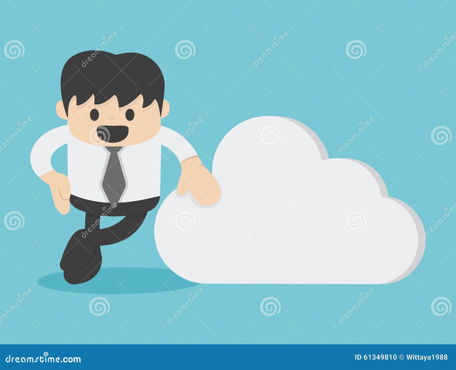Business with Cloud Computing Business Concept Stock Vector - Illustration of concept, interface ...
