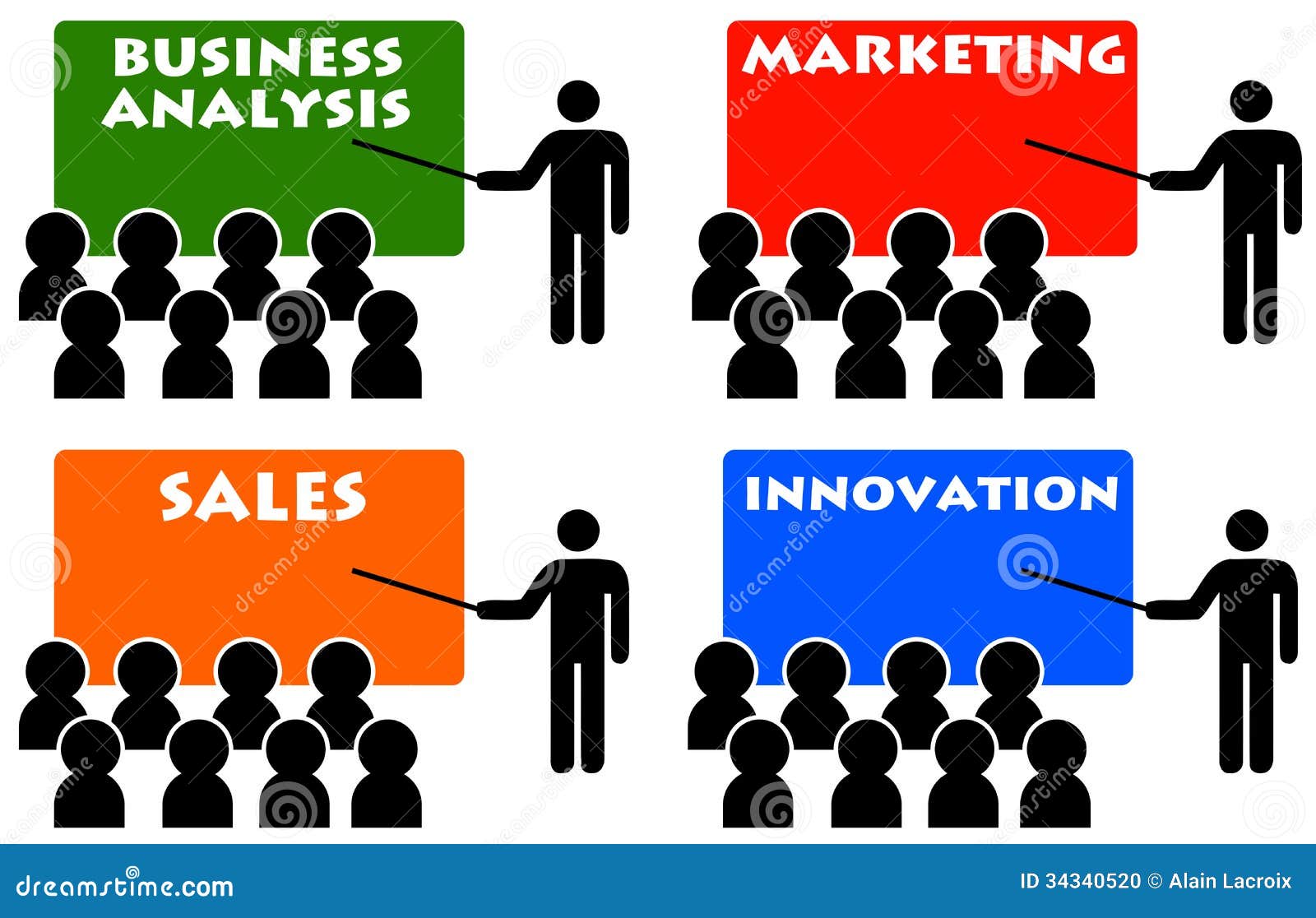 Business Coaching Icon Set. Online Learning. Flat Design. Vector ...