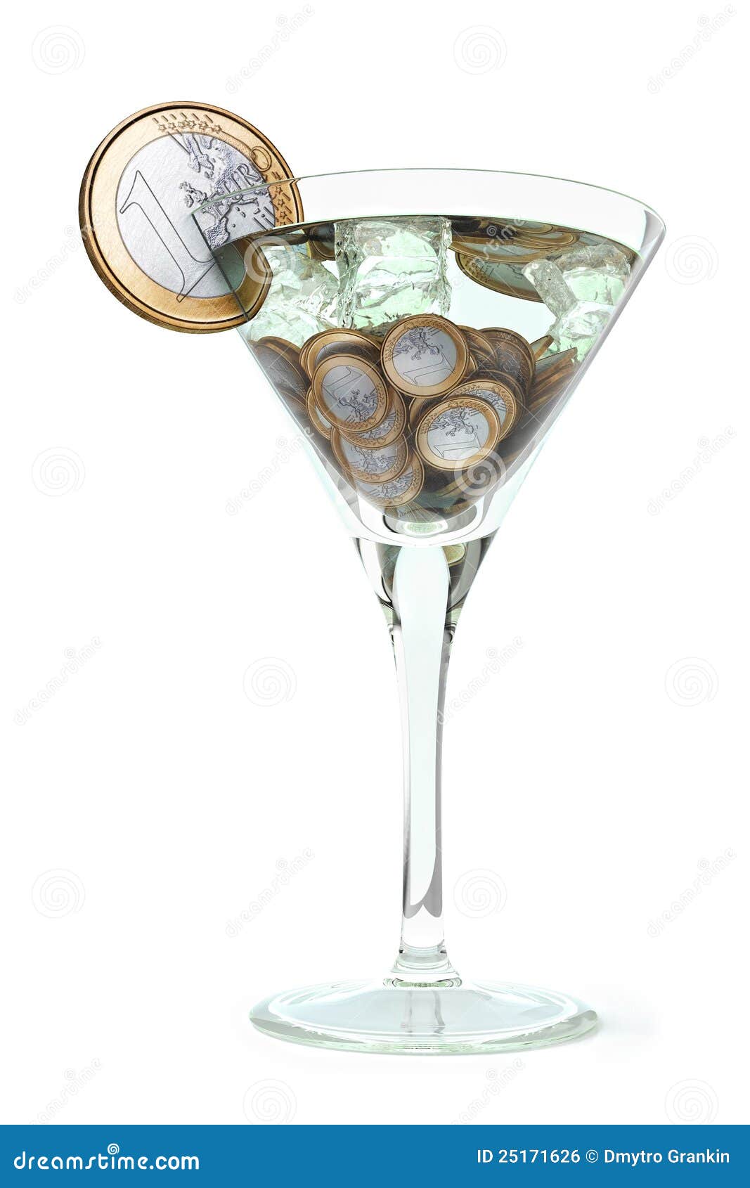Business Cocktail of Wine and Money (first Version) Stock Illustration ...