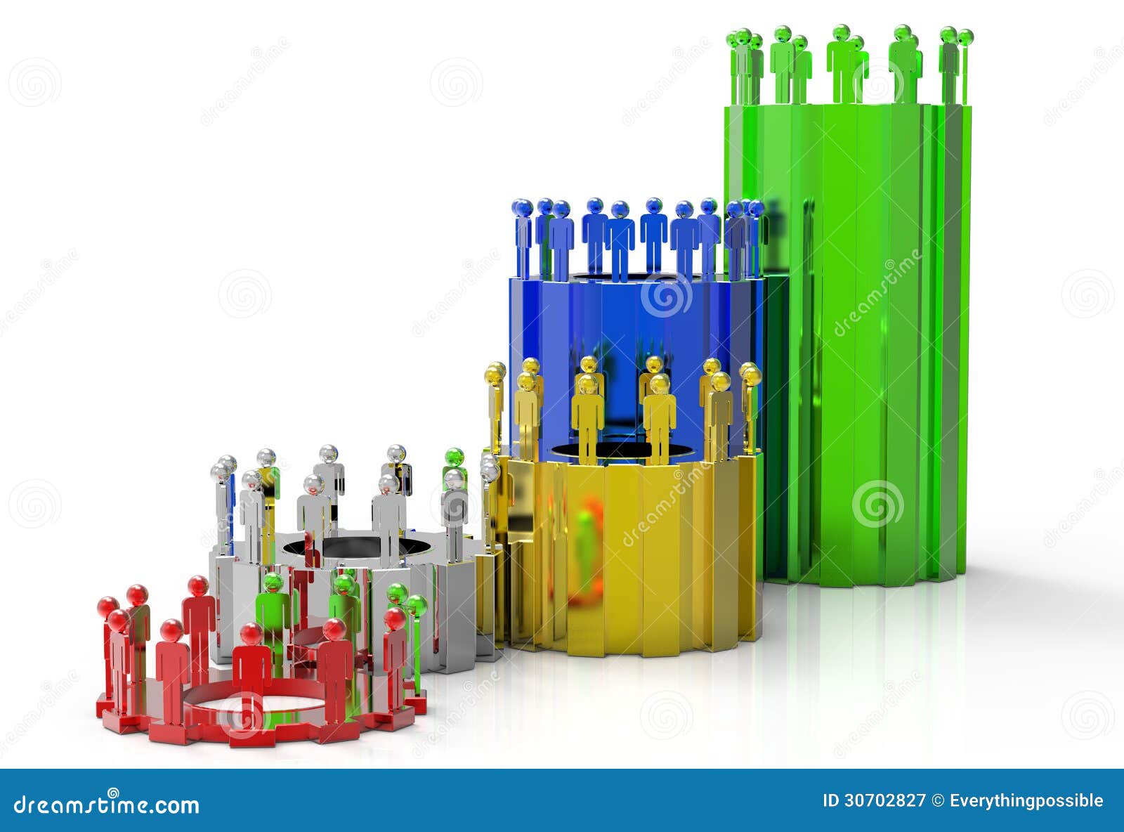 Business Cog Graph Bar Growth Stock Illustration - Illustration of gear ...